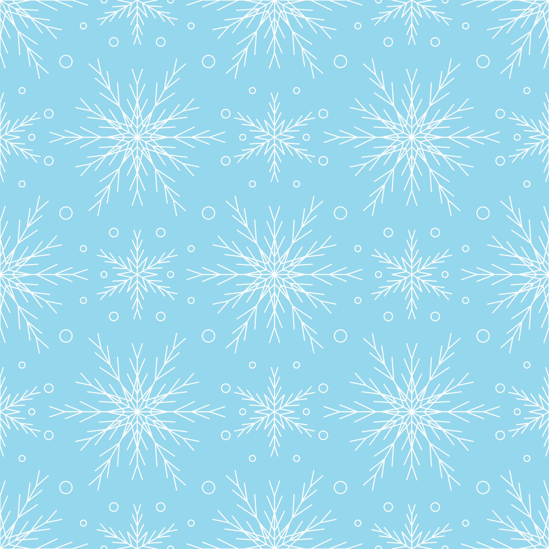 Seamless pattern with white snowflakes on blue background 3478170 ...