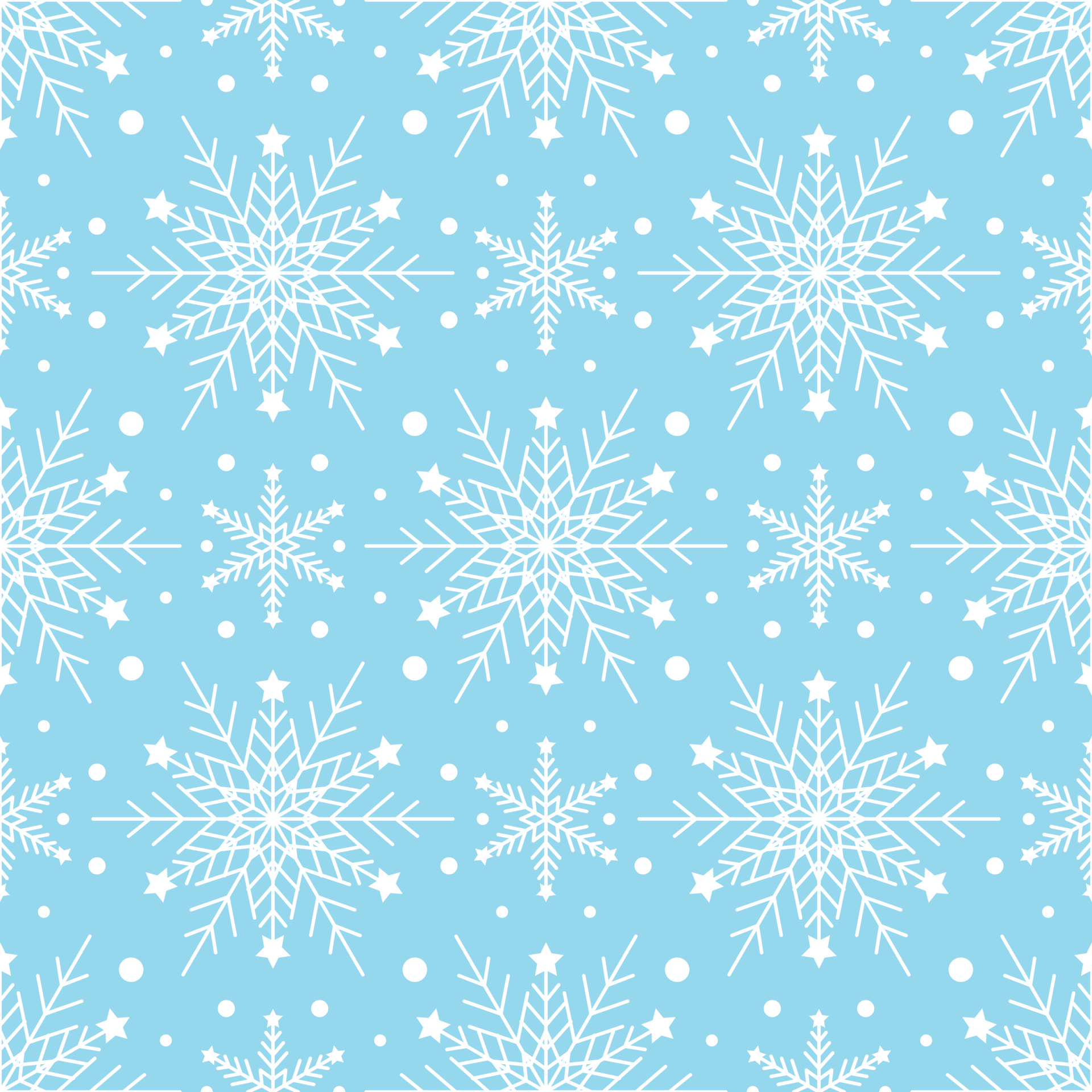 Seamless pattern with white snowflakes on blue background 3478172 ...