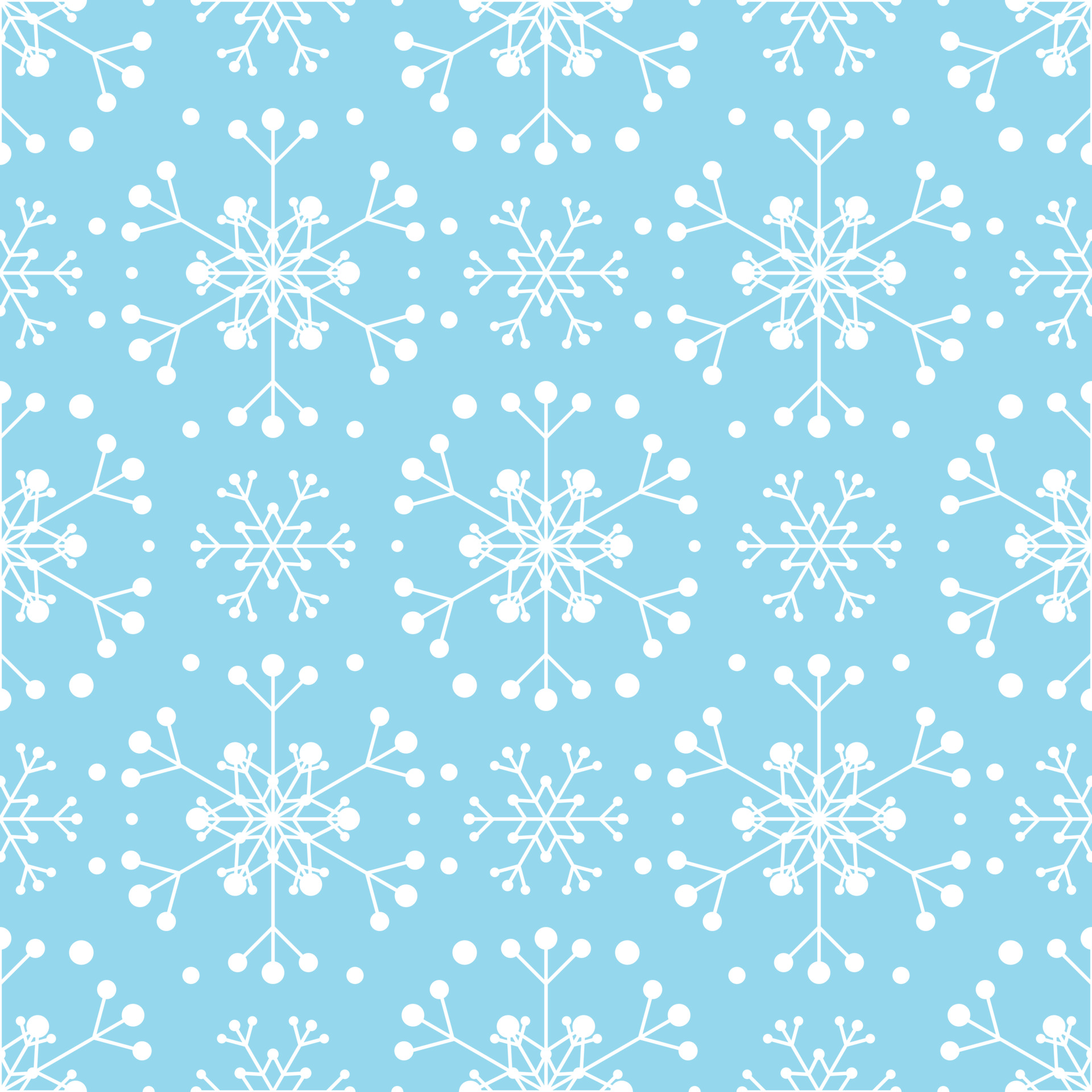 Seamless pattern with white snowflakes on blue background 3478188 ...