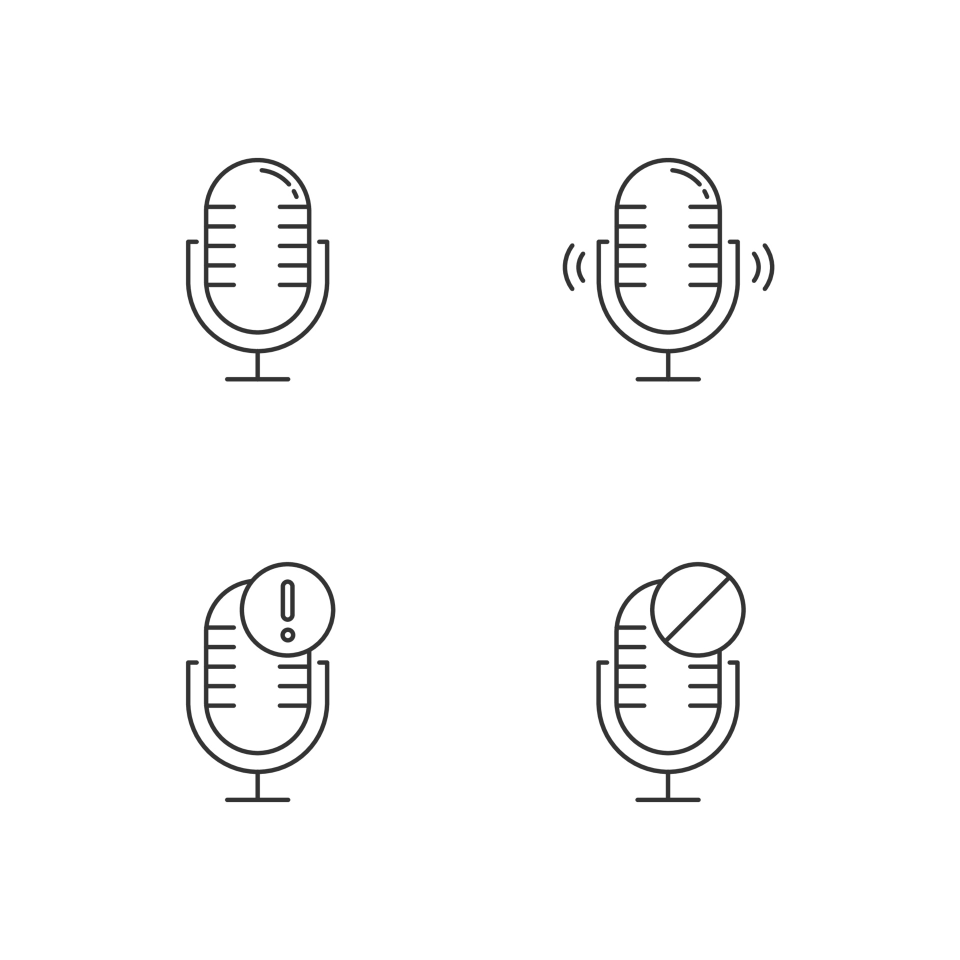 Microphone Connection Problems Linear Icon 3485708 Vector Art At Vecteezy