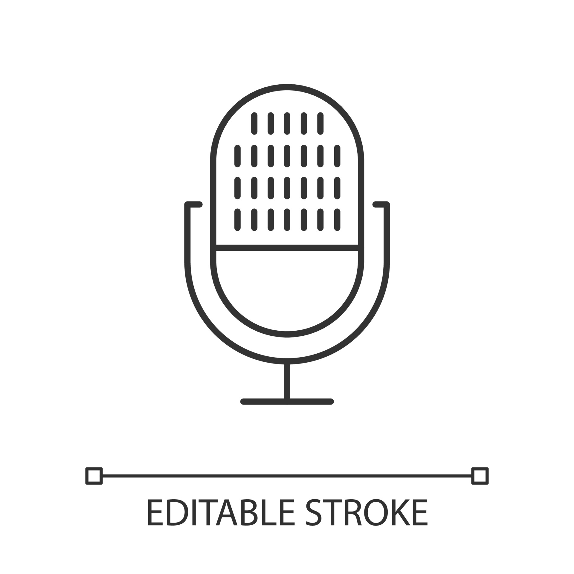 Modern voice recorder linear icon 3485725 Vector Art at Vecteezy