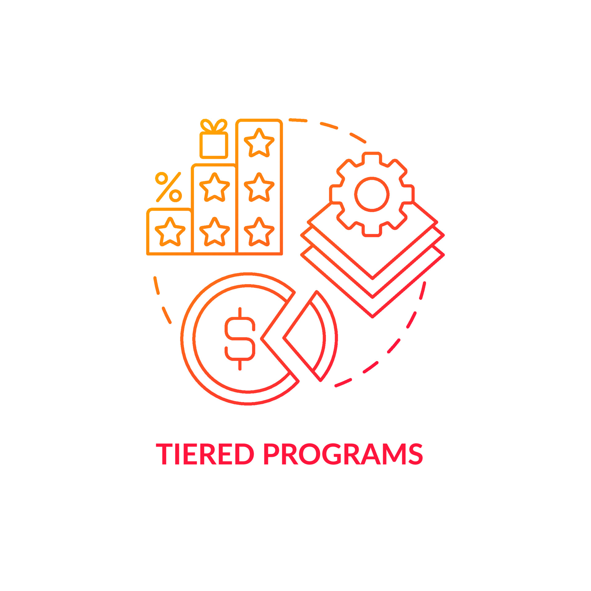Tiered programs red gradient concept icon 3485888 Vector Art at Vecteezy Tiered programs red gradient concept icon 3485888 Vector Art at Vecteezy