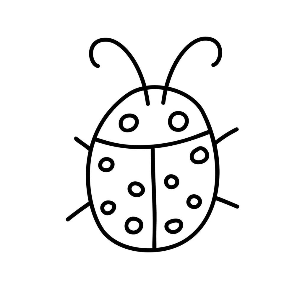 Ladybug Linear Icon Thin Line Illustration Ladybird Contour Symbol