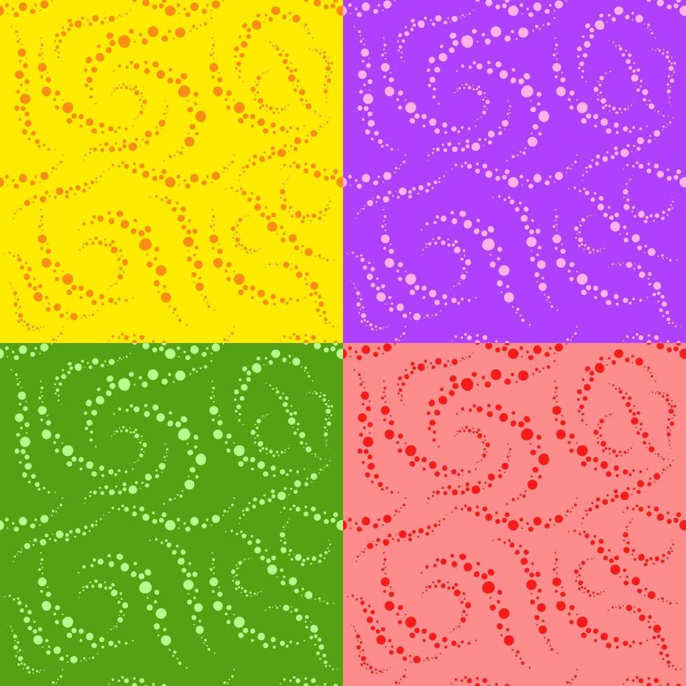 Set of colored abstract seamless patterns. Simple flat vector ...