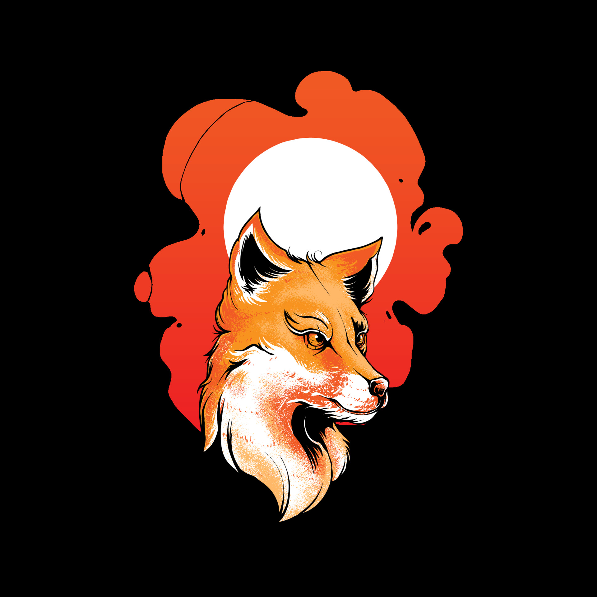 Fox Head Kitsune Illustration 3488260 Vector Art At Vecteezy