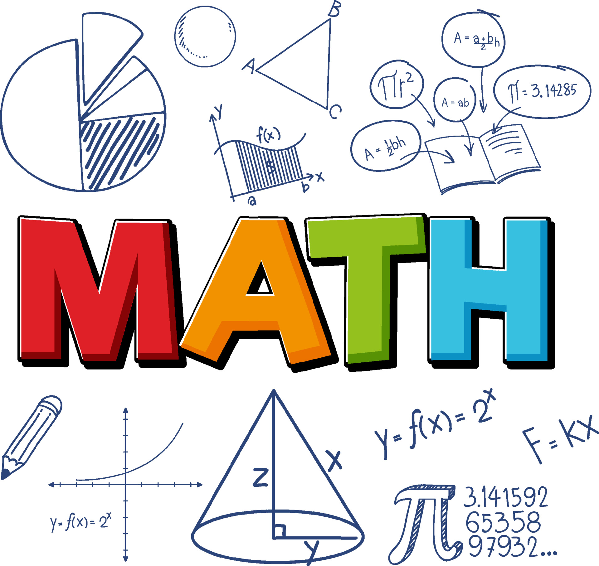 Math Font With Symbol And Formula Icon 3492068 Vector Art At Vecteezy