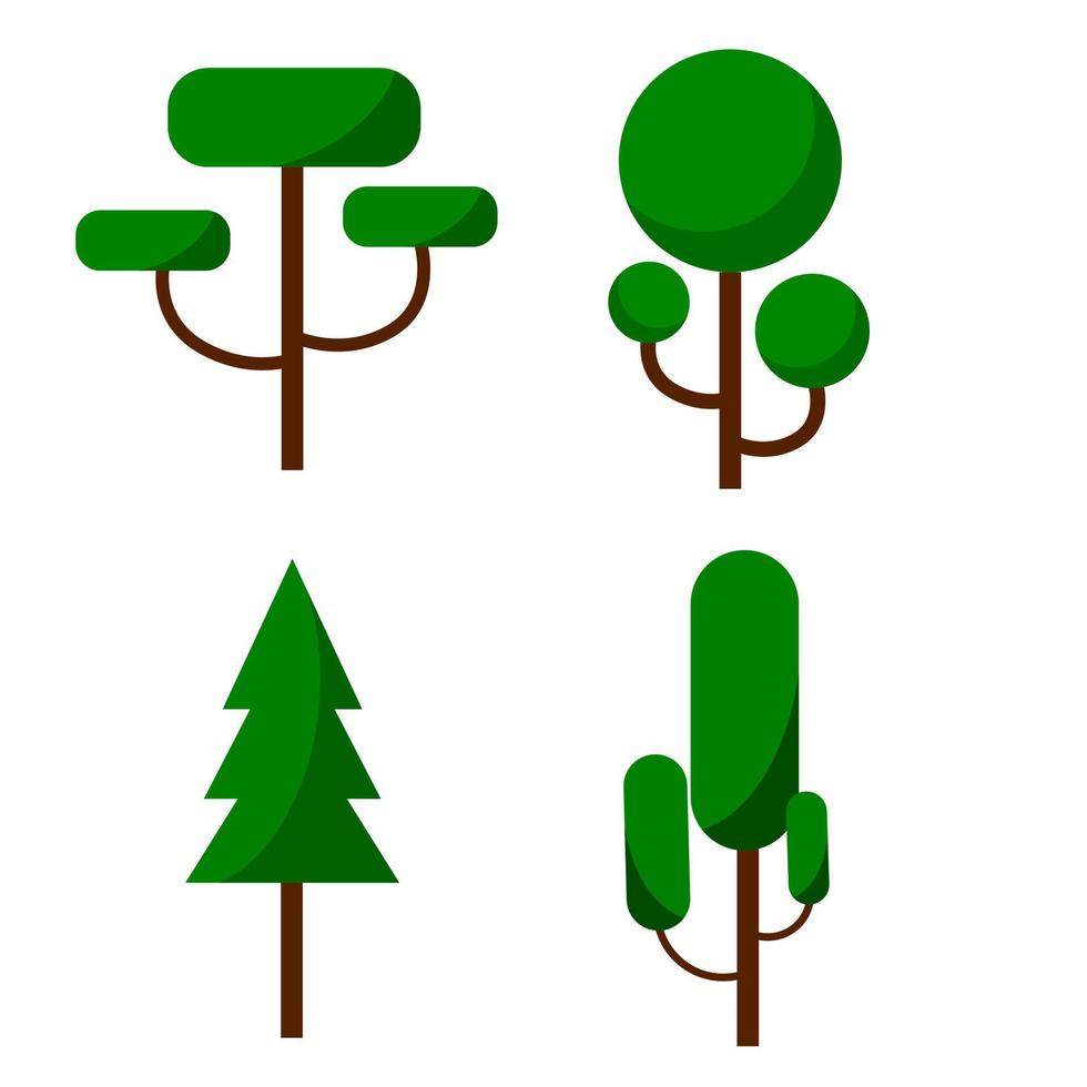 Tree vector set 3493635 Vector Art at Vecteezy