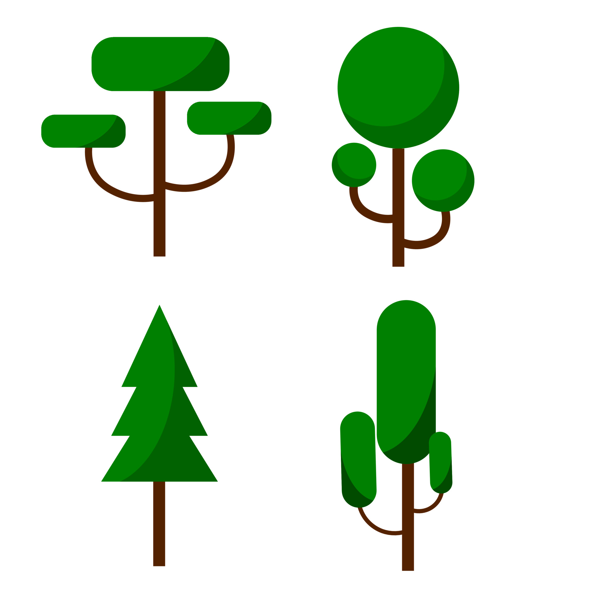 Tree vector set 3493635 Vector Art at Vecteezy