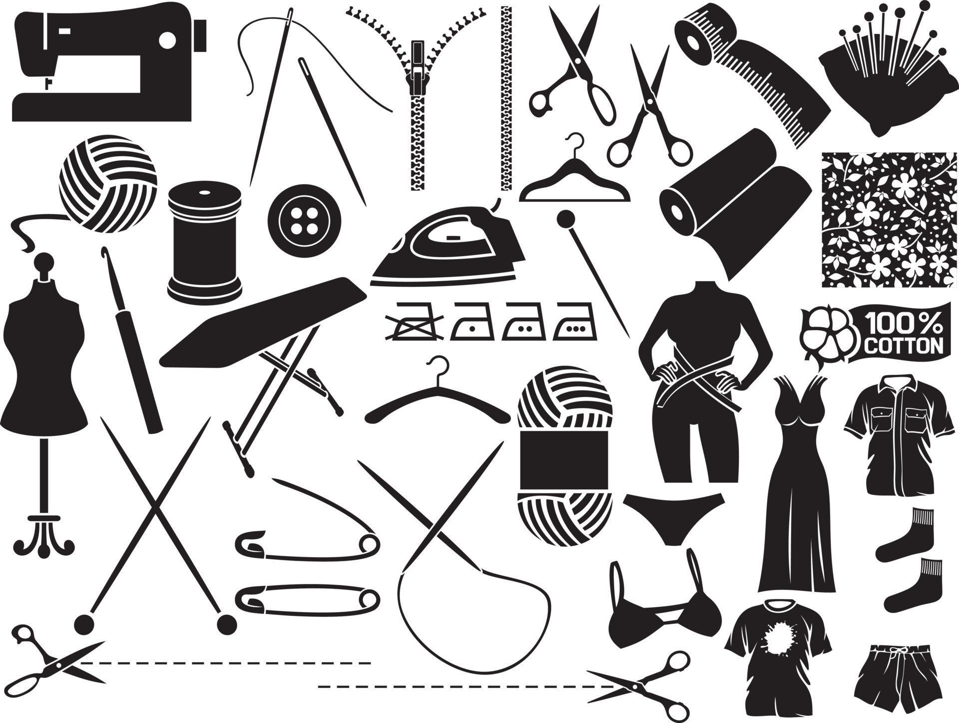 Sewing Icons Set 3495435 Vector Art At Vecteezy