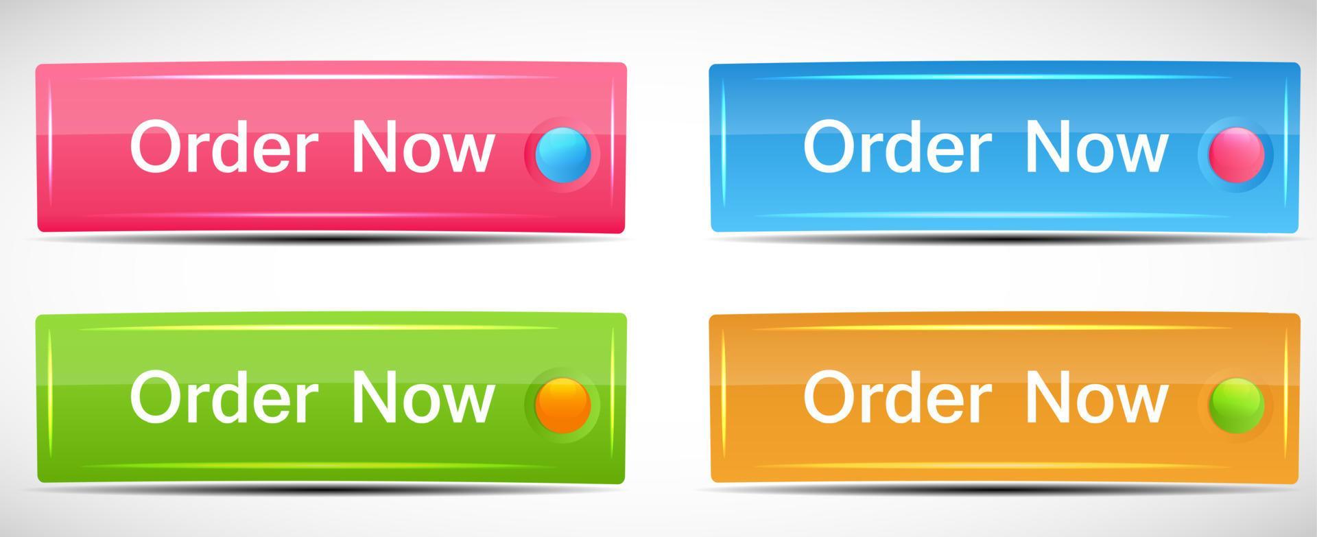 Shiny Rectangle Menu Buttons vector illustration 3497788 Vector Art at ...