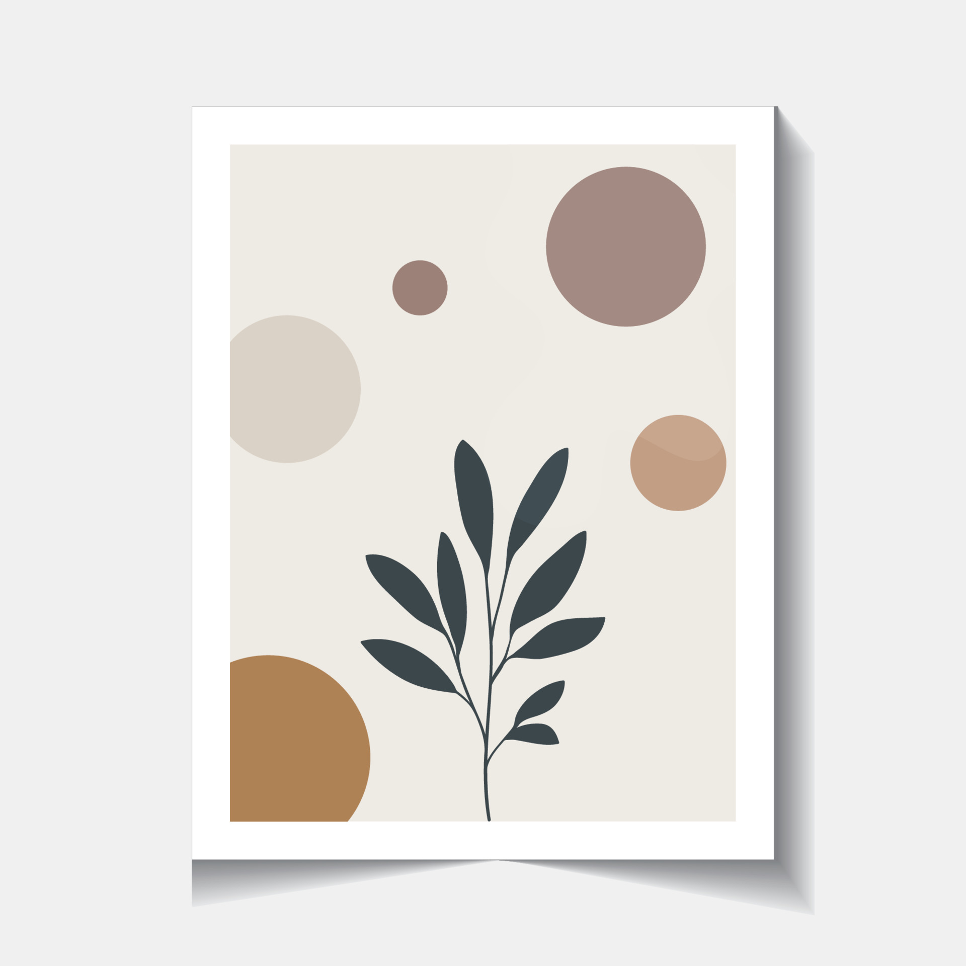 Minimal background design with flower and poster design 3498496 Vector ...