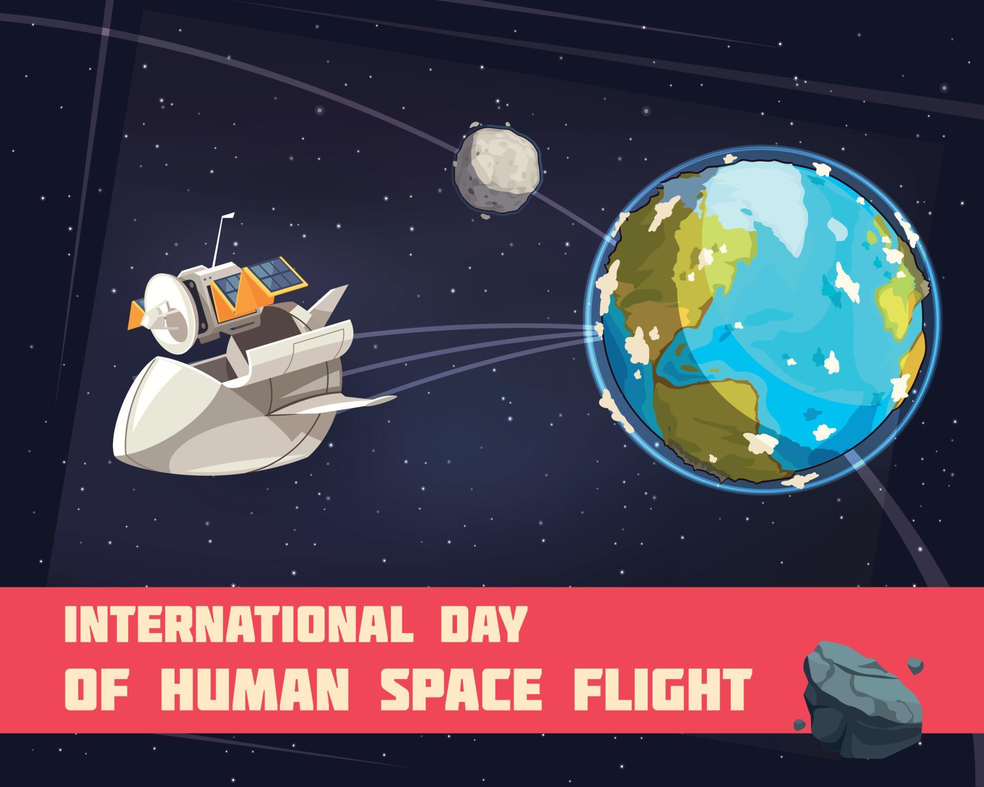 International Day Of Human Space Flight 3500977 Vector Art at Vecteezy