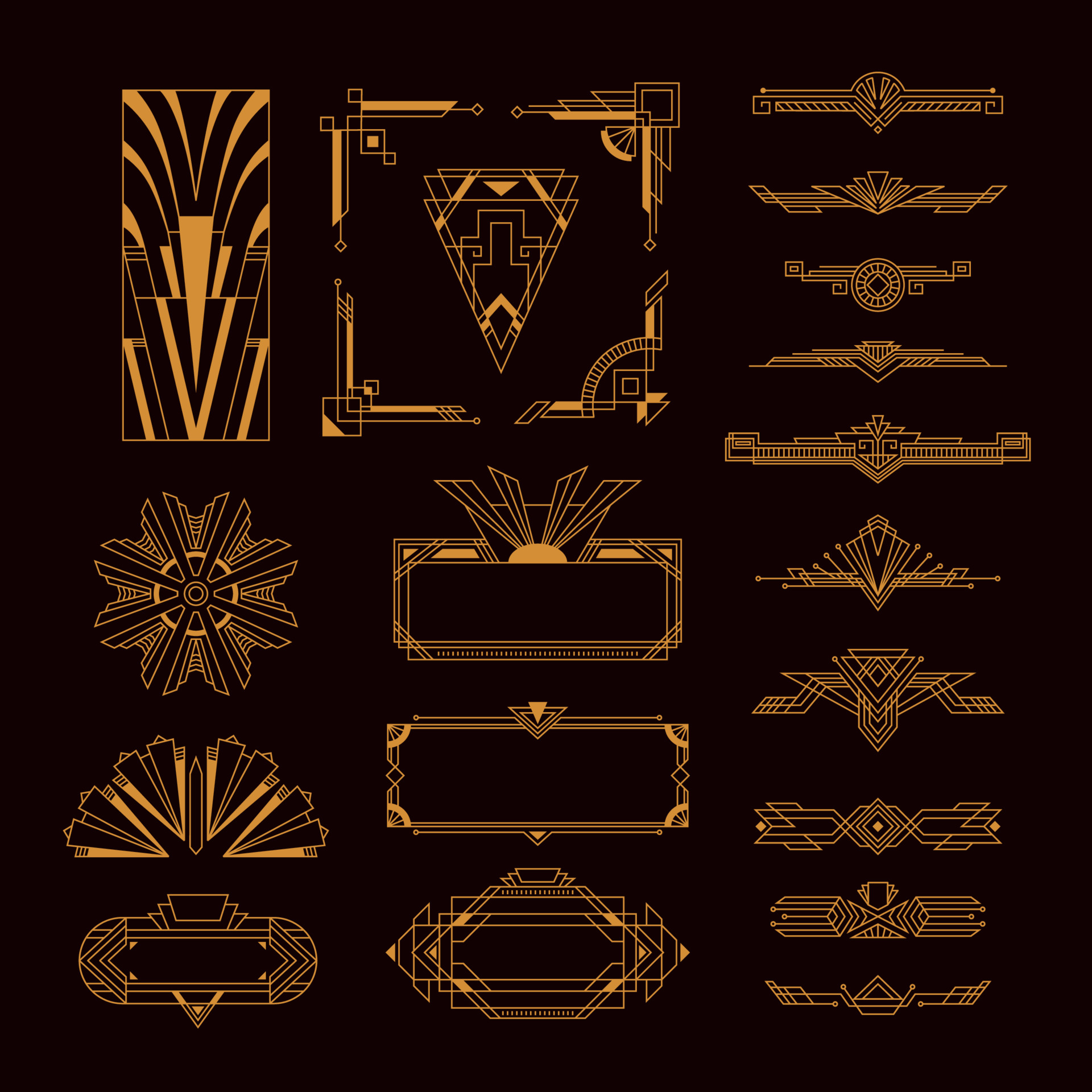 Art Deco Elements Set 3501010 Vector Art At Vecteezy art-deco-elements-set-3501010-vector-art-at-vecteezy