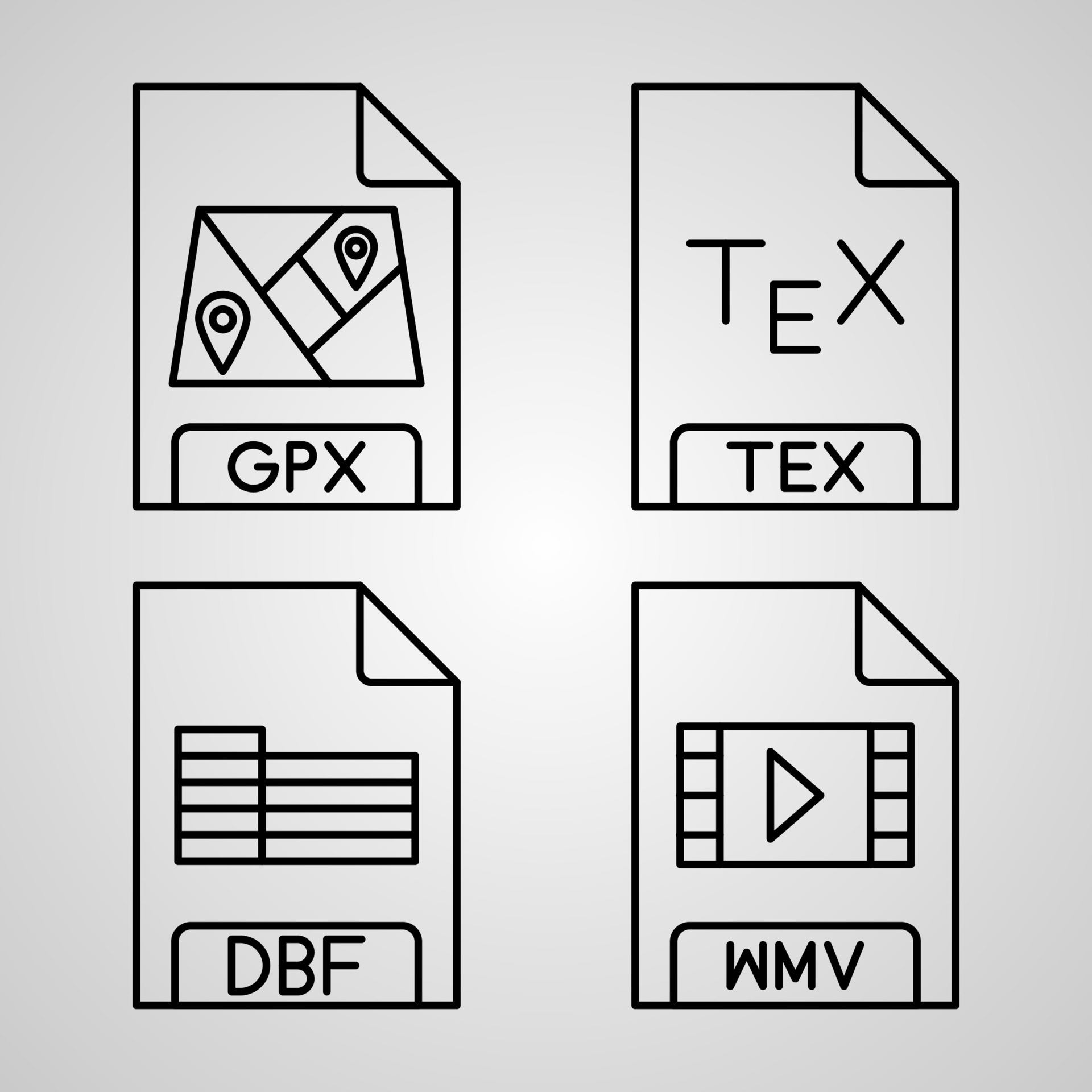 File Format Icon Set Vector illustration EPS 3506608 Vector Art at Vecteezy
