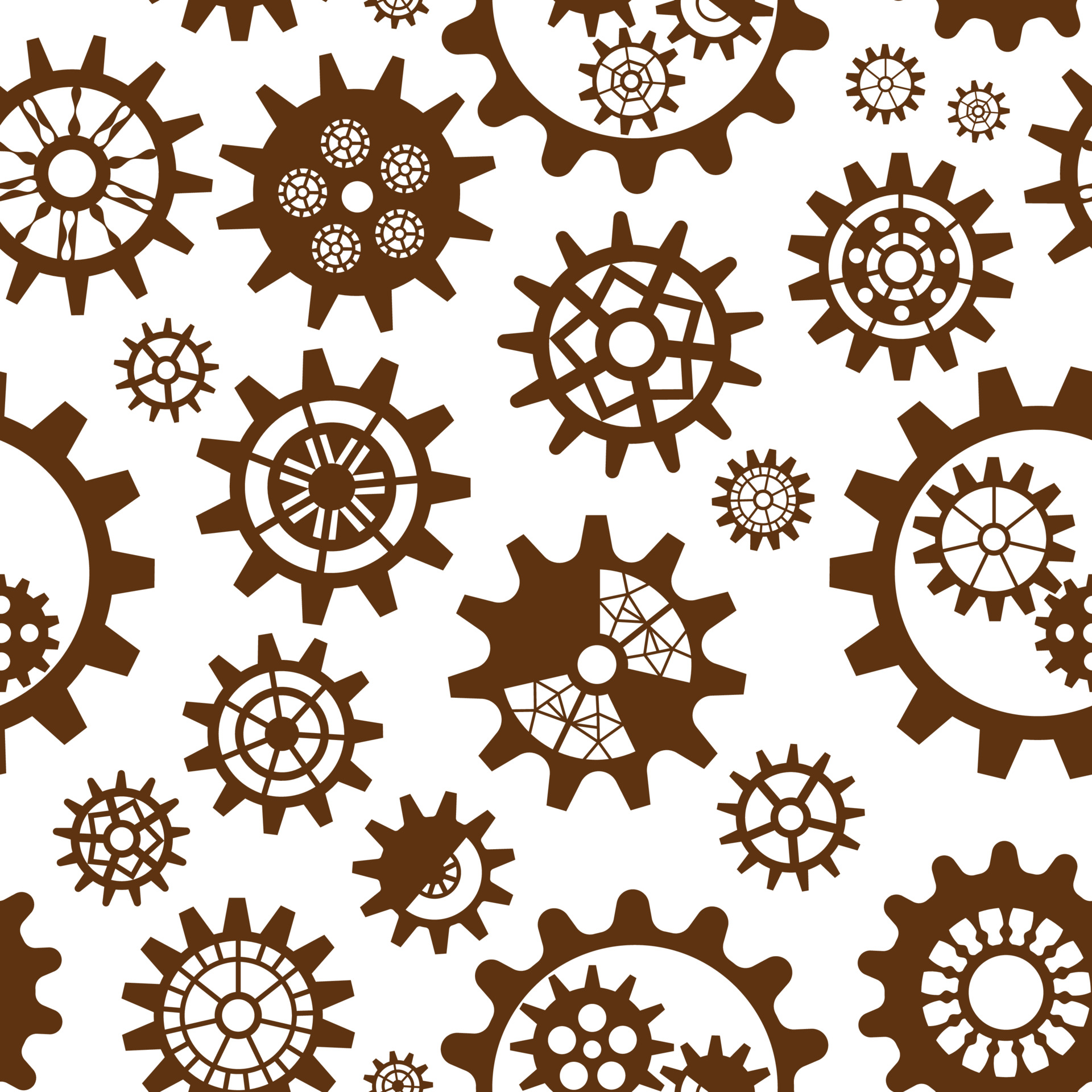 Steampunk gear pattern. Vintage cogwheels and gears 3506912 Vector Art ...