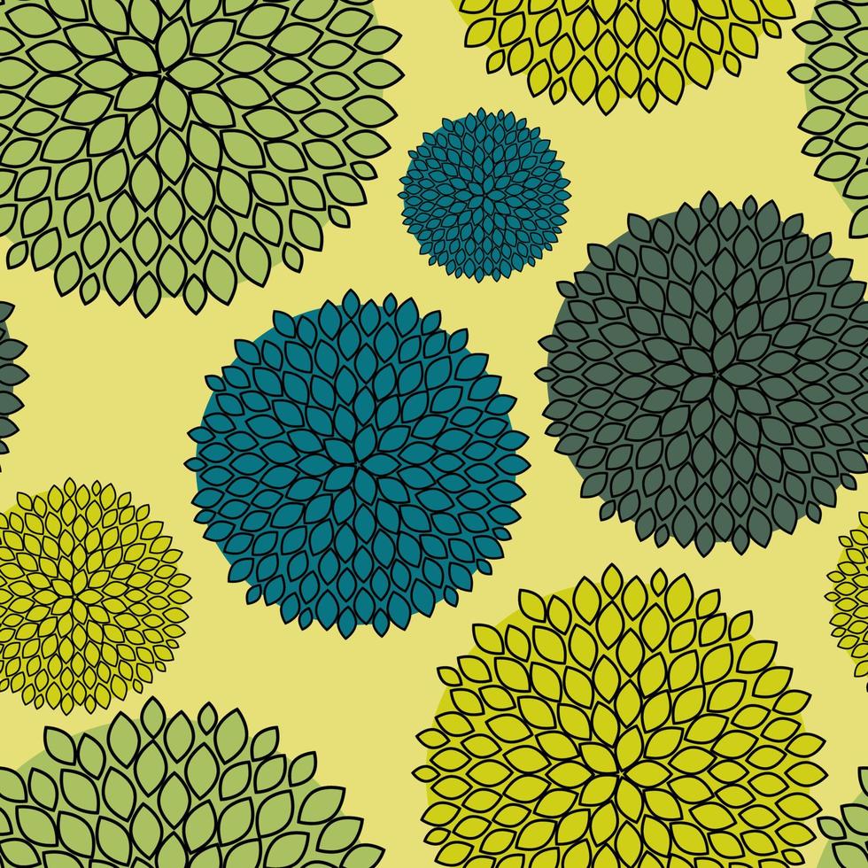 Simple colored Flower Icon, Seamless pattern. Vector Illustration ...