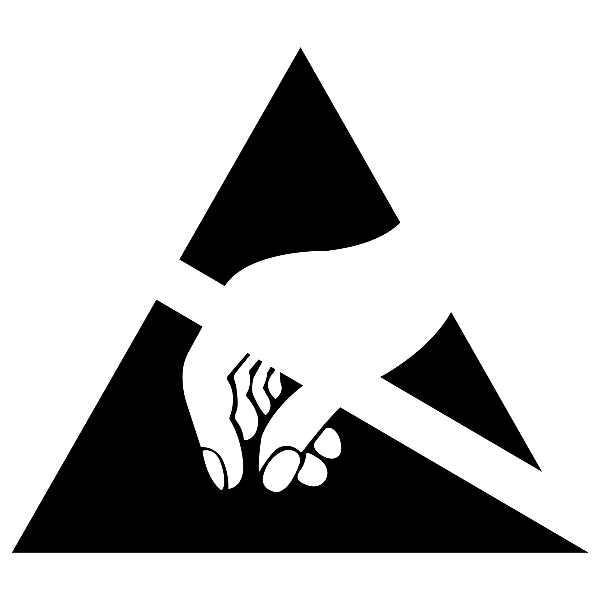 Caution Electrostatic Sensitive Device Esd Symbol Sign On White