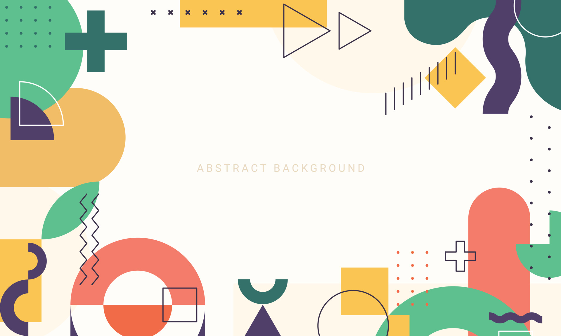 Abstract background with colorful shapes flat design 3521586 Vector Art ...