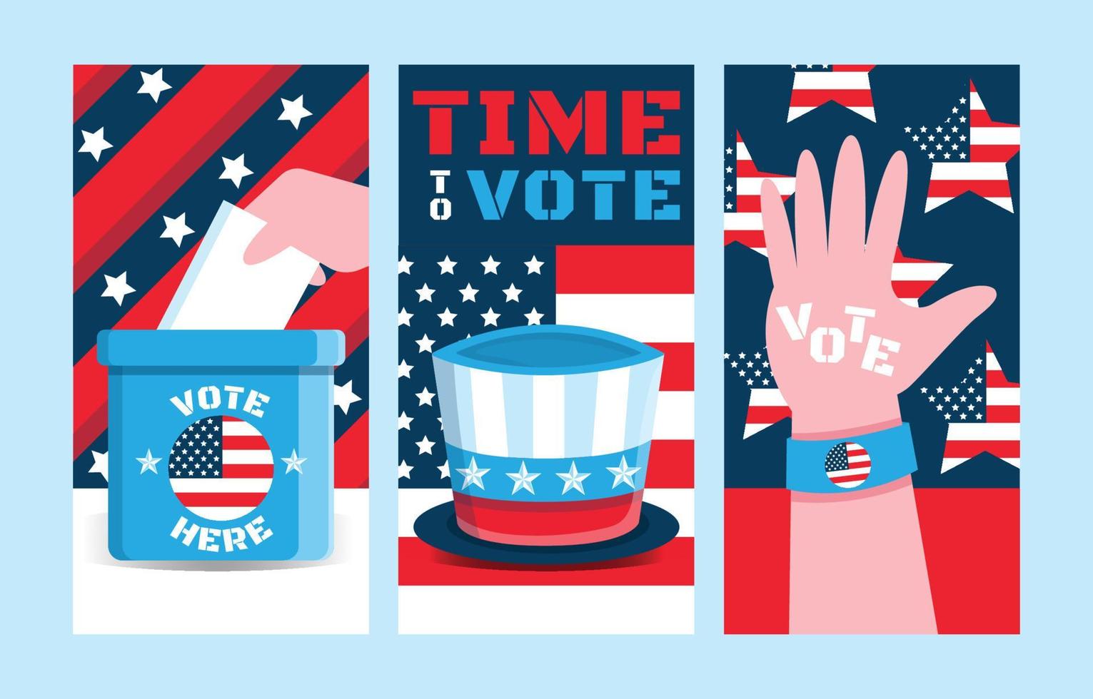 US Election Banner Template Set 3524268 Vector Art at Vecteezy