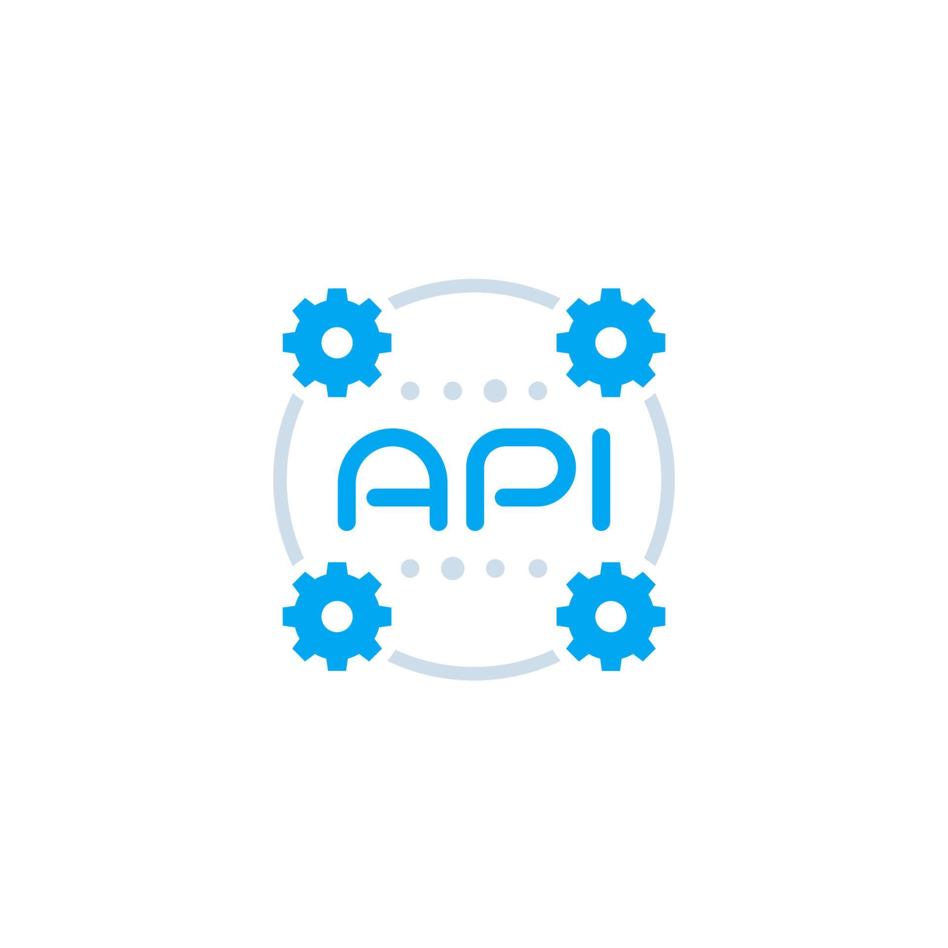 API icon, application programming interface, software integration ...
