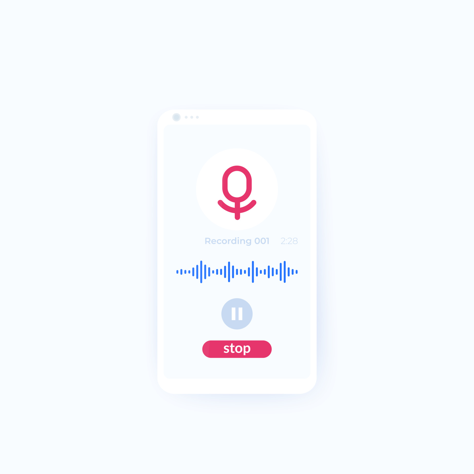 Audio recording app mobile ui design, recorder in phone vector 3524859 ... Audio recording app mobile ui design, recorder in phone vector 3524859 ...