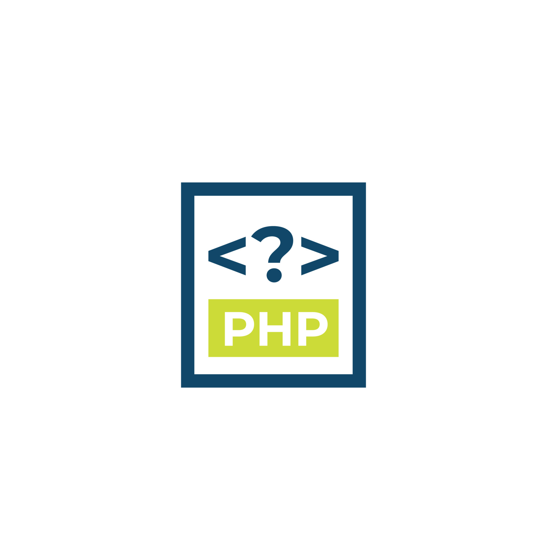 PHP code vector icon on white 3524957 Vector Art at Vecteezy