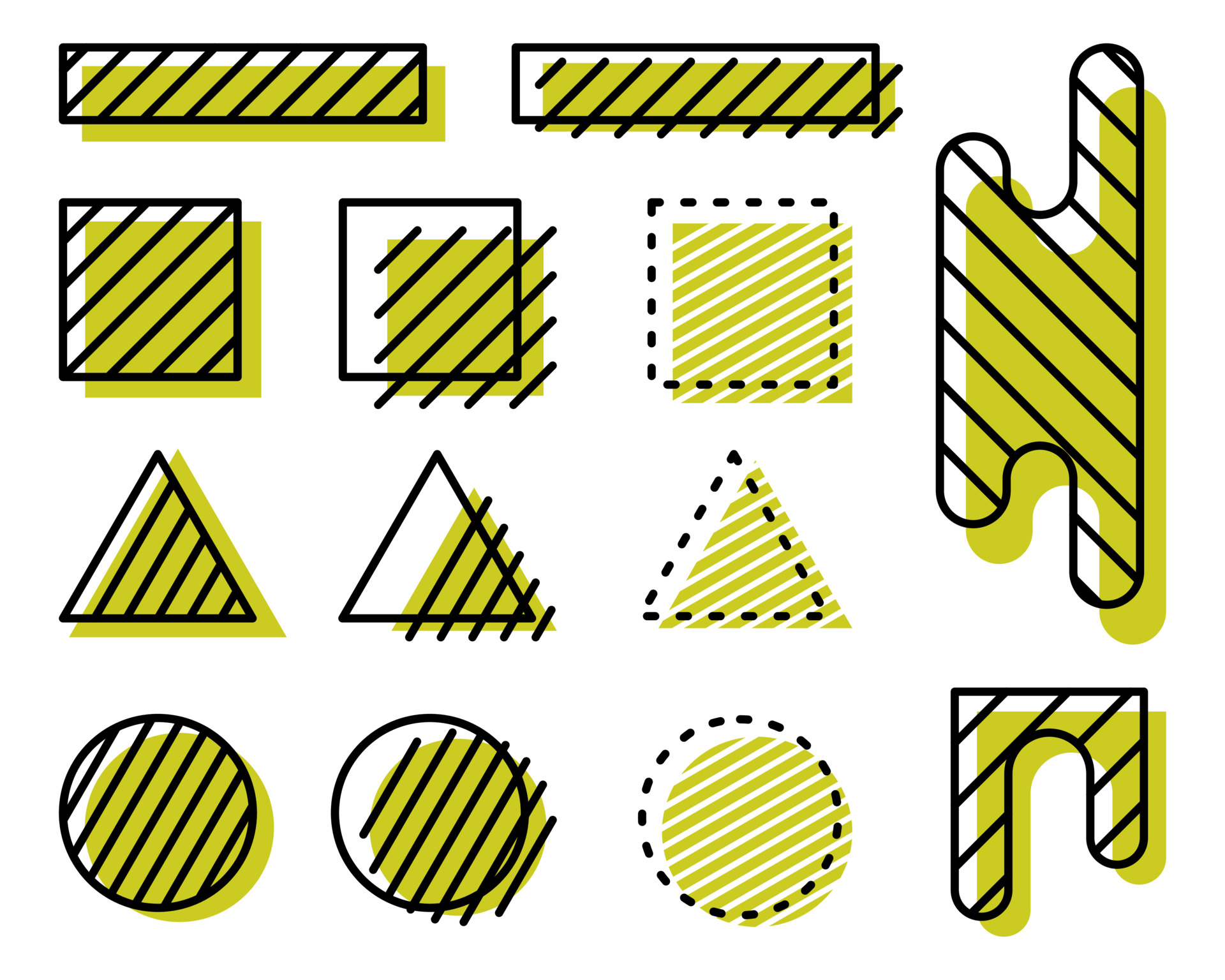 Set of Abstract elements design 3525493 Vector Art at Vecteezy