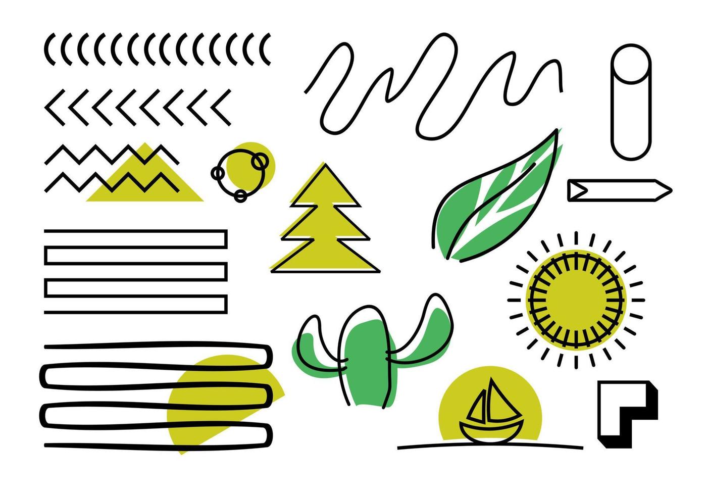 Set of Abstract elements design 3525510 Vector Art at Vecteezy