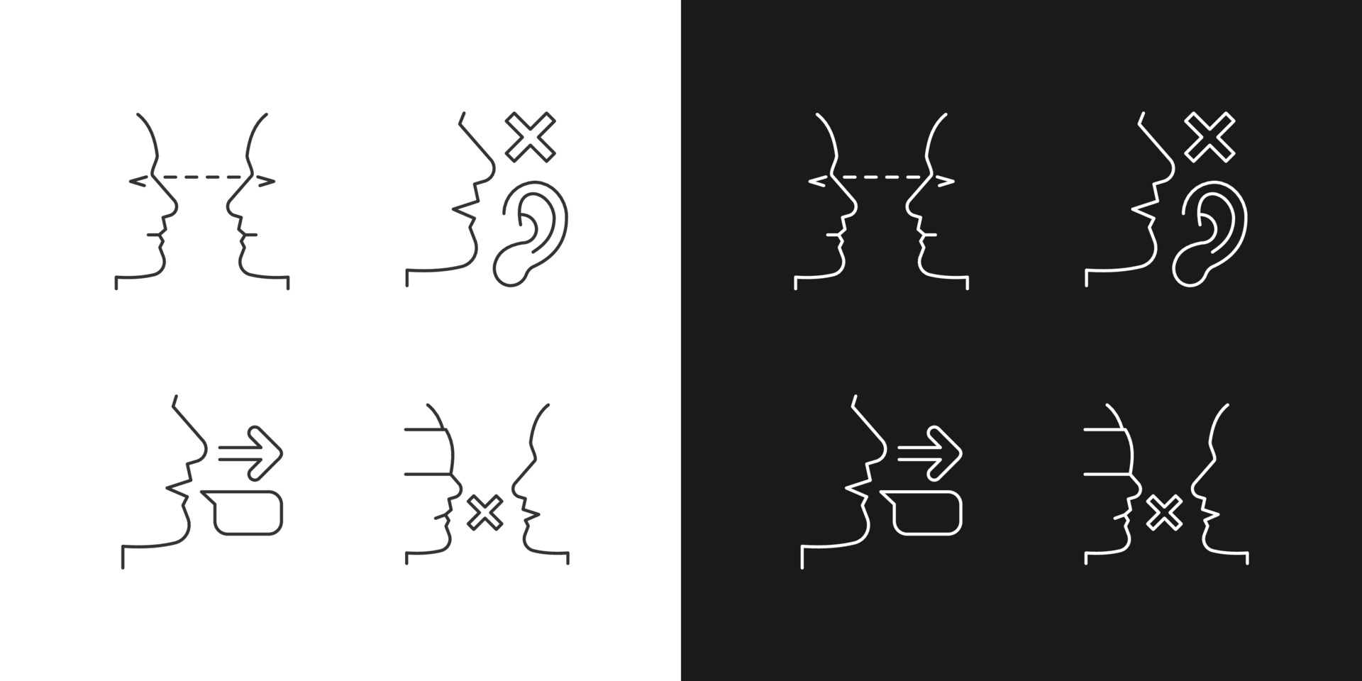 Improve Everyday Communication Linear Icons Set For Dark And Light Mode 3529749 Vector Art At