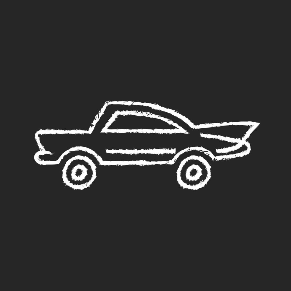 Classic car chalk white icon on dark background 3529857 Vector Art at Vecteezy