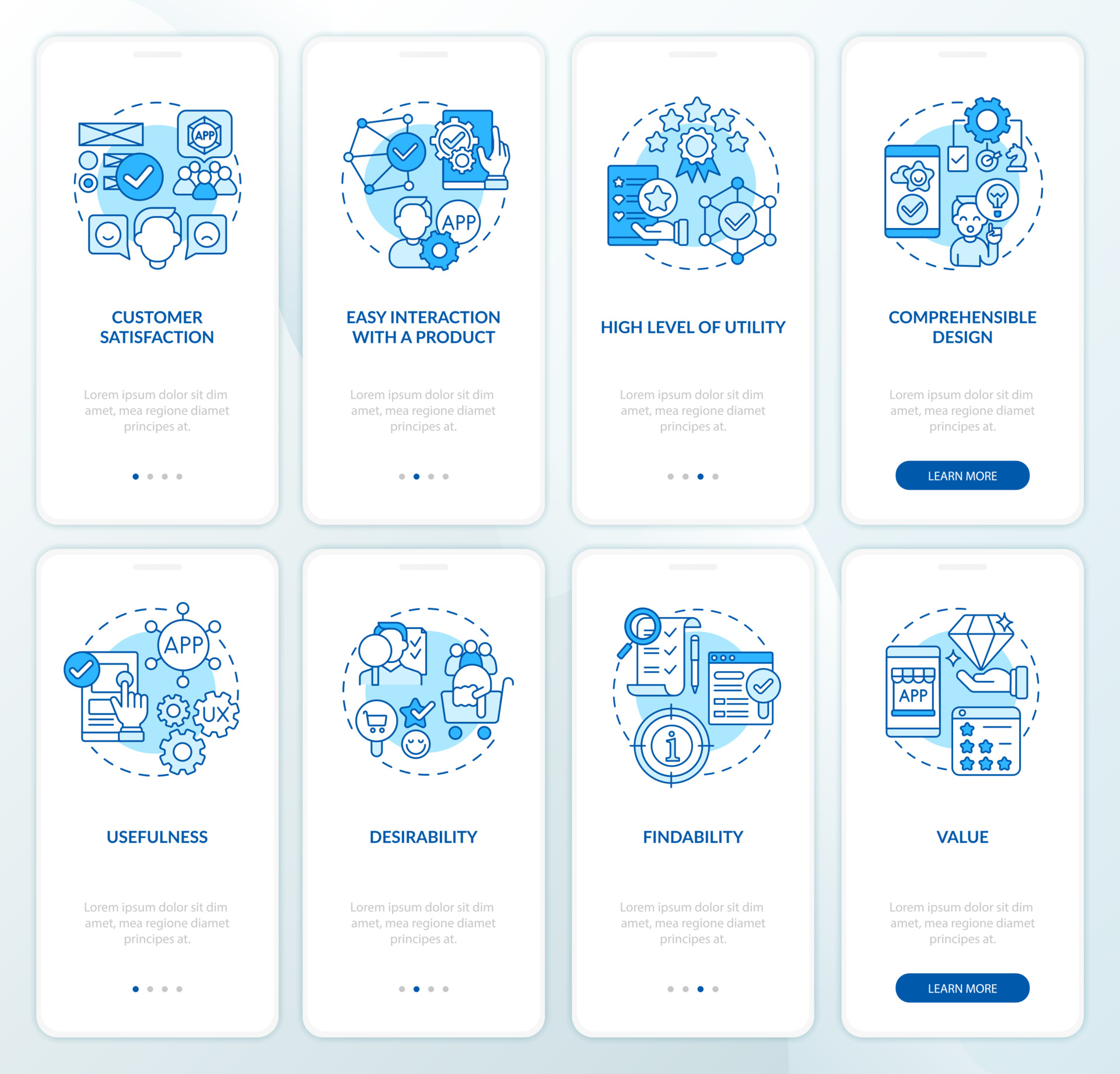 Application development onboarding mobile app page screens set 3530093 Vector Art at Vecteezy