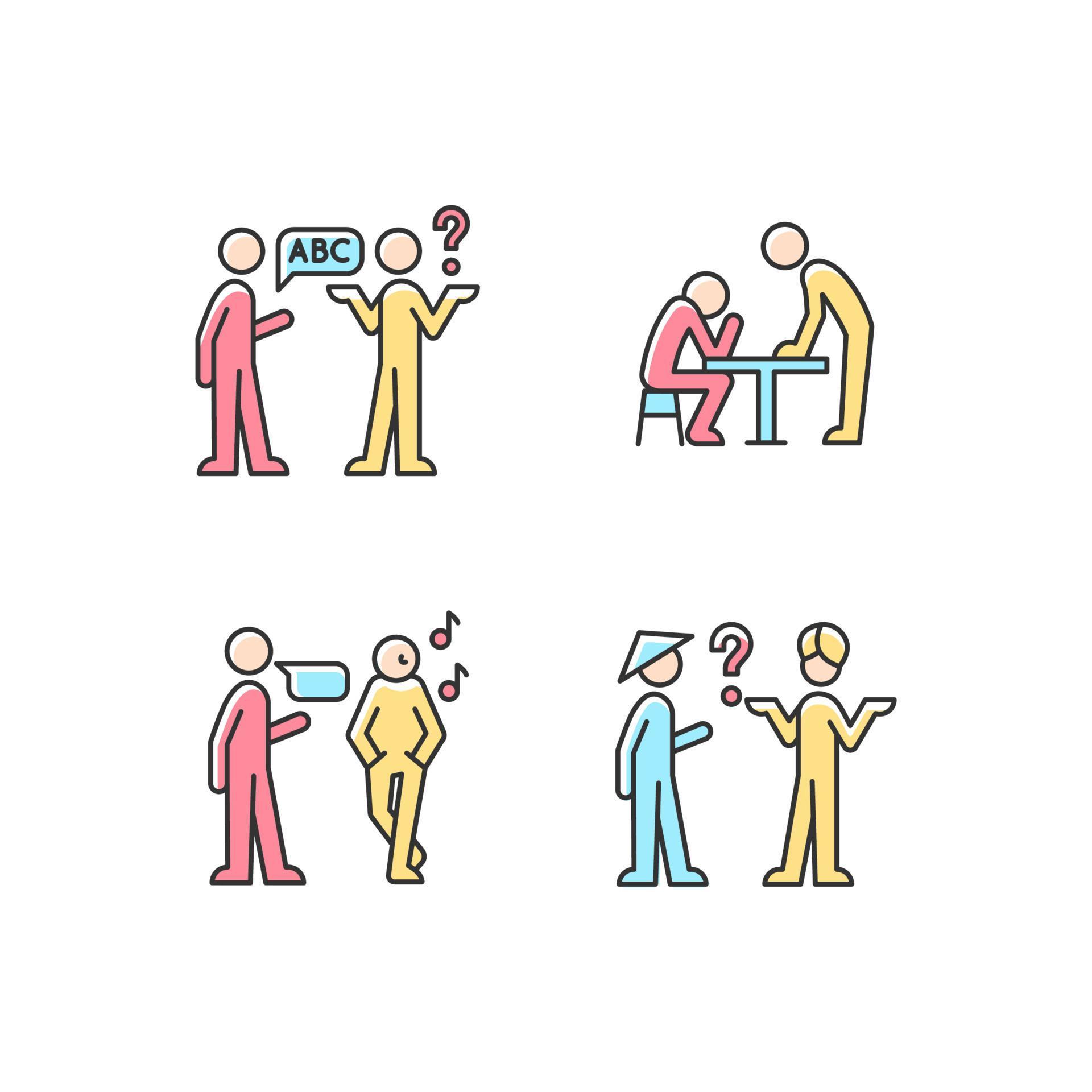 Communicating information effectively RGB color icons set 3530207 ...