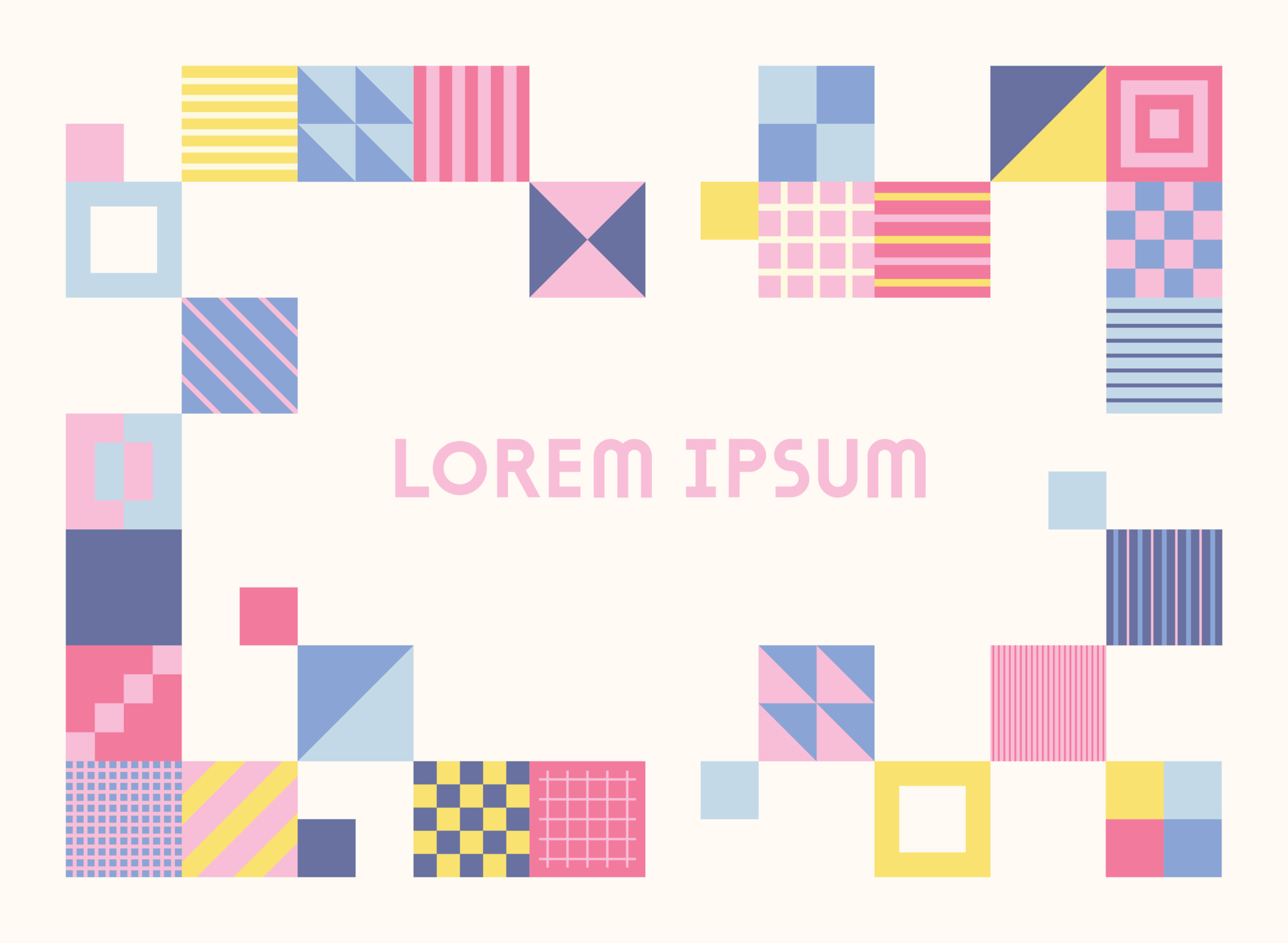 Square tiles with various halftone patterns designed. 3533697 Vector ...