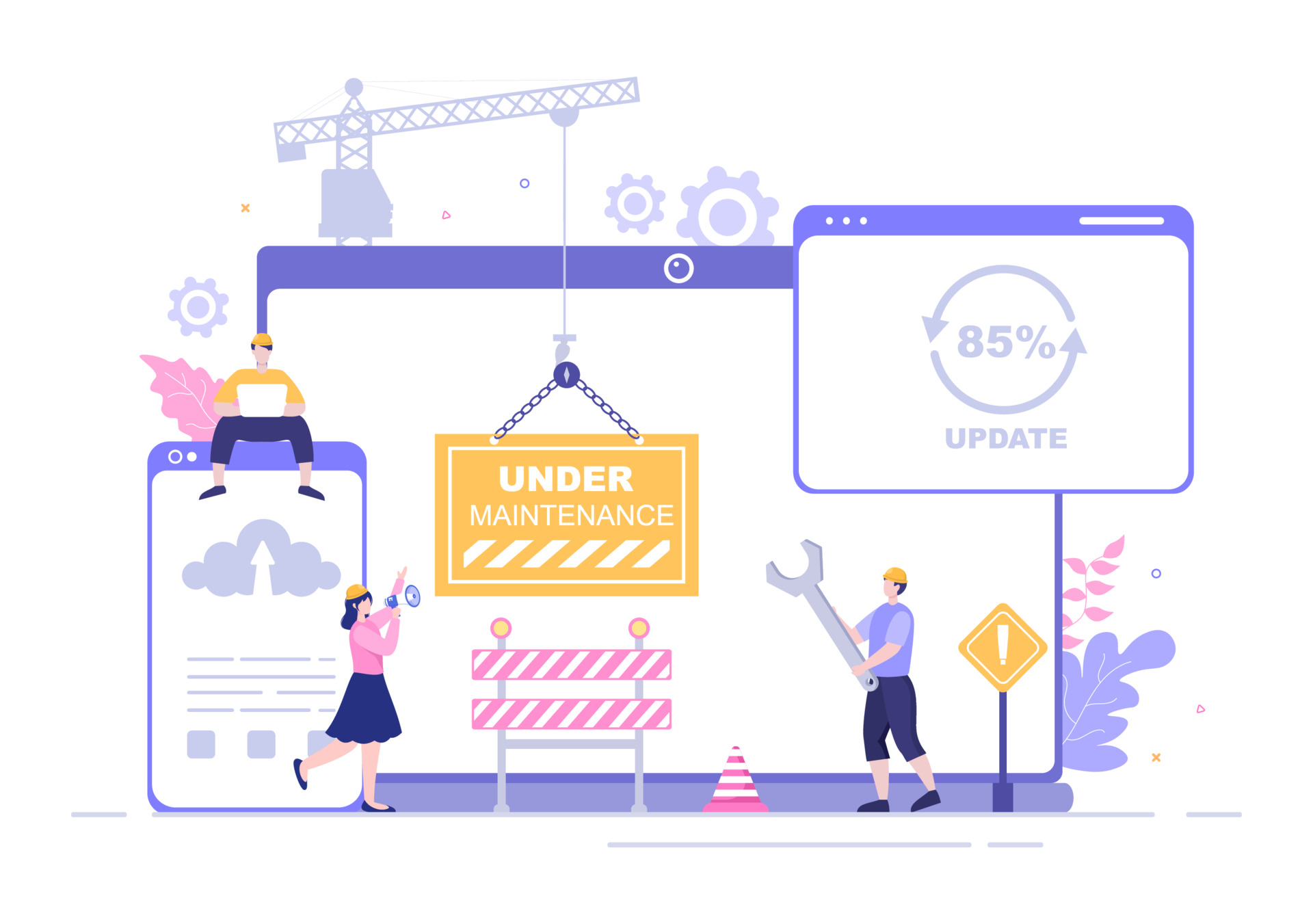 Software System Under Maintenance Vector Illustration 3533770 Vector ... Software System Under Maintenance Vector Illustration 3533770 Vector ...