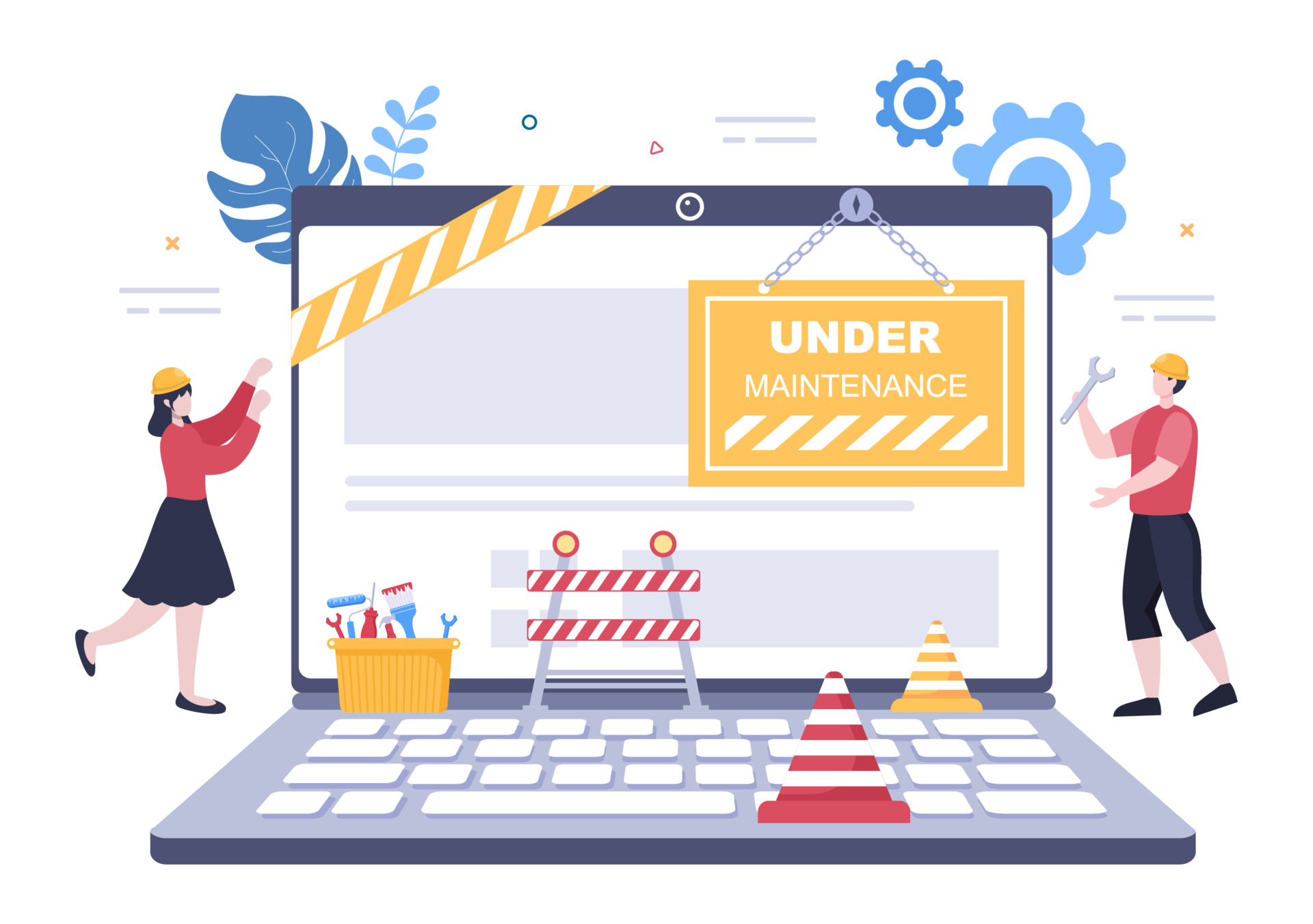 Software System Under Maintenance Vector Illustration 3533774 Vector ... Software System Under Maintenance Vector Illustration 3533774 Vector ...