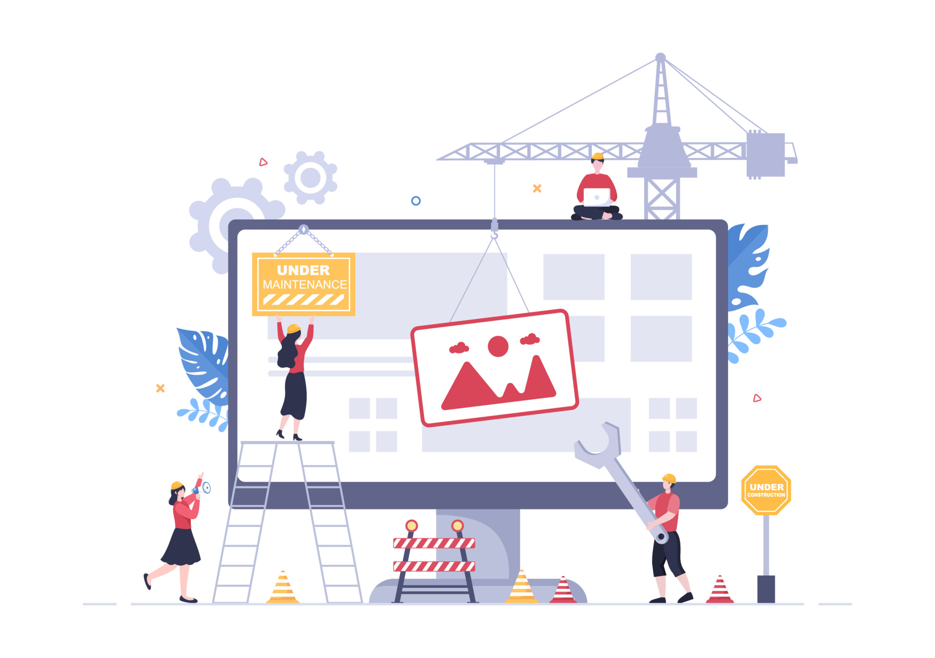 Software System Under Maintenance Vector Illustration 3533777 Vector ... Software System Under Maintenance Vector Illustration 3533777 Vector ...