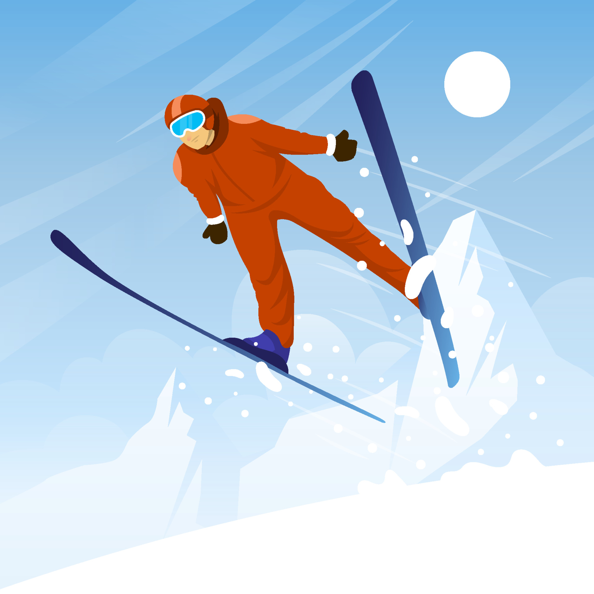 Skiing Vector Art, Icons, and Graphics for Free Download