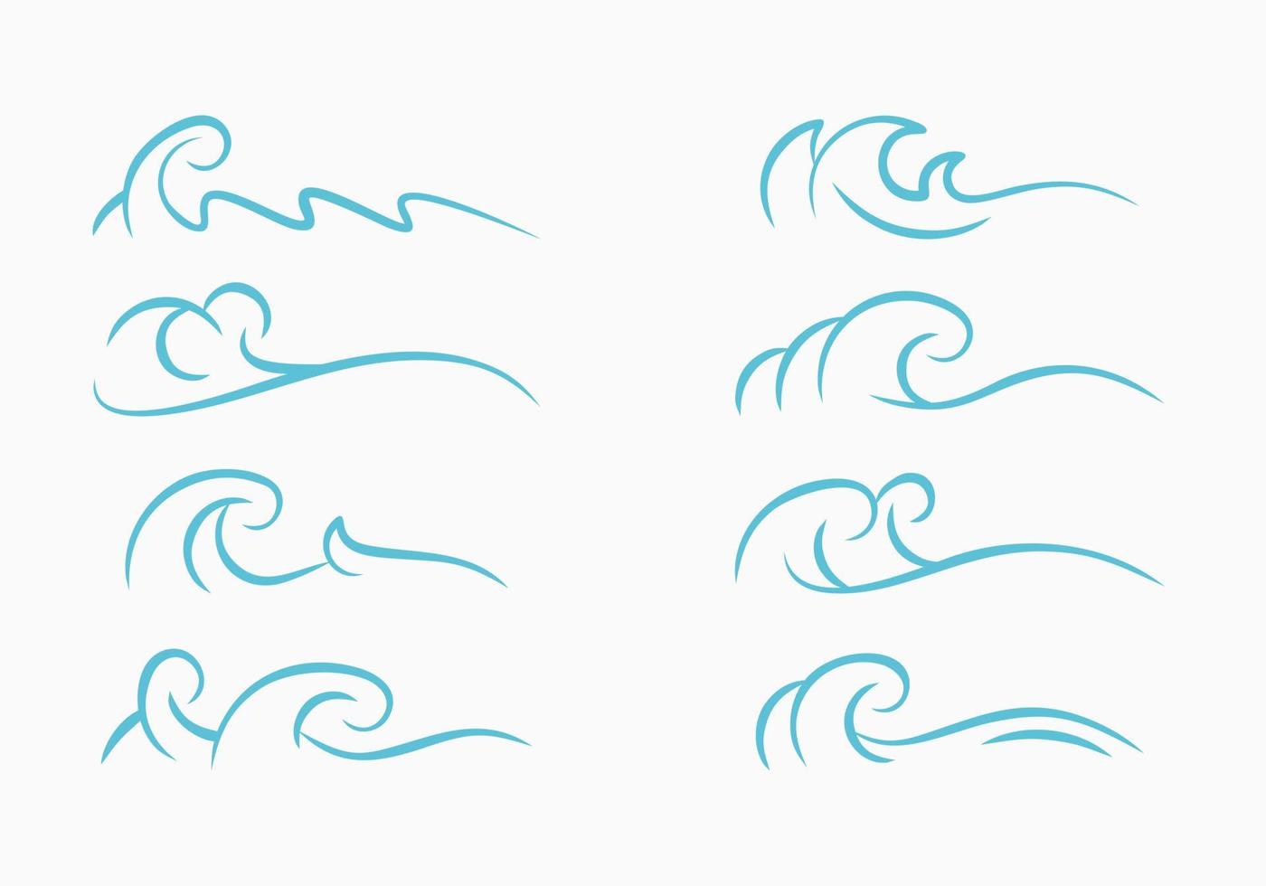 Set of waves vector illustration 3535445 Vector Art at Vecteezy