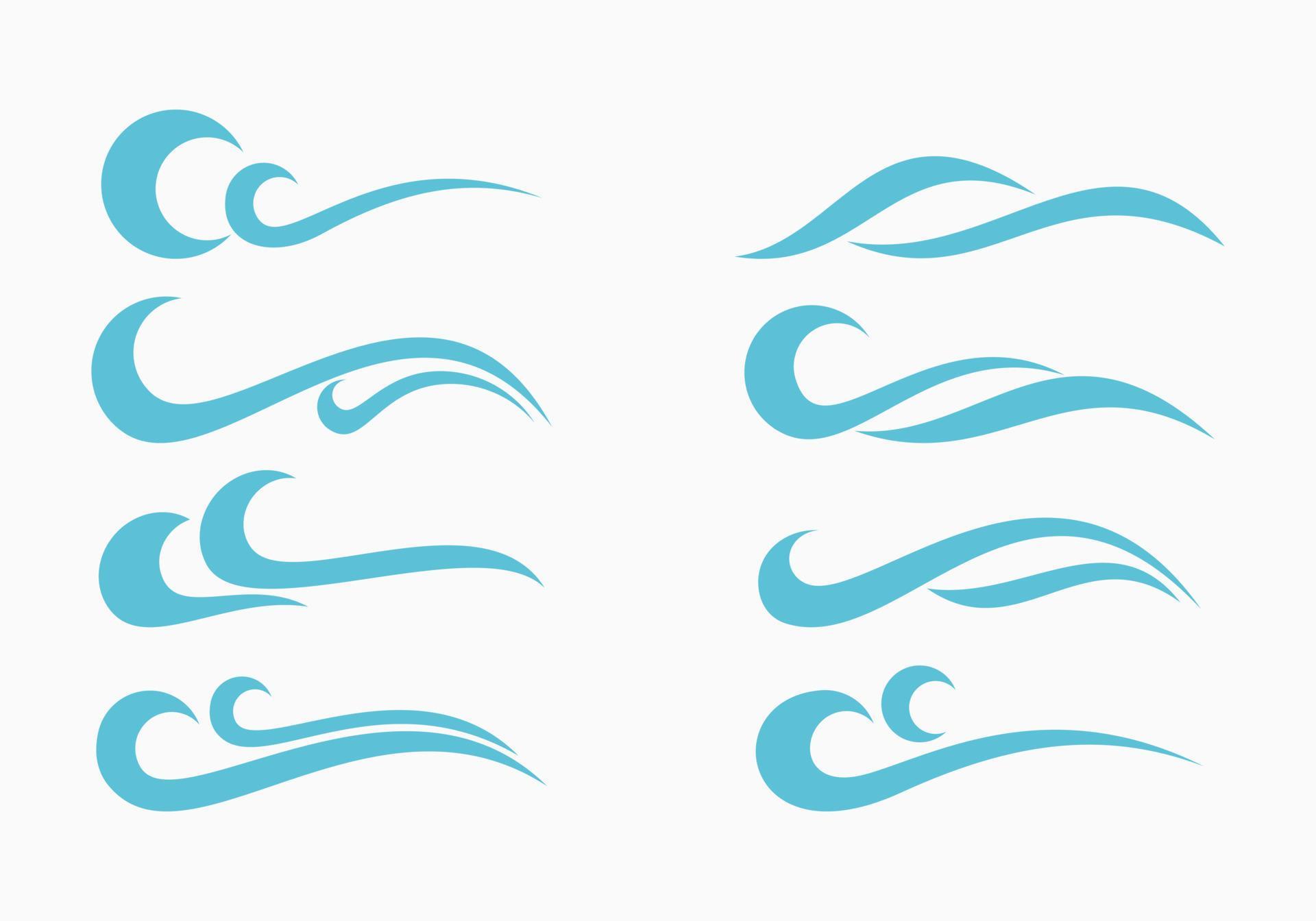 Set of waves vector illustration 3535449 Vector Art at Vecteezy