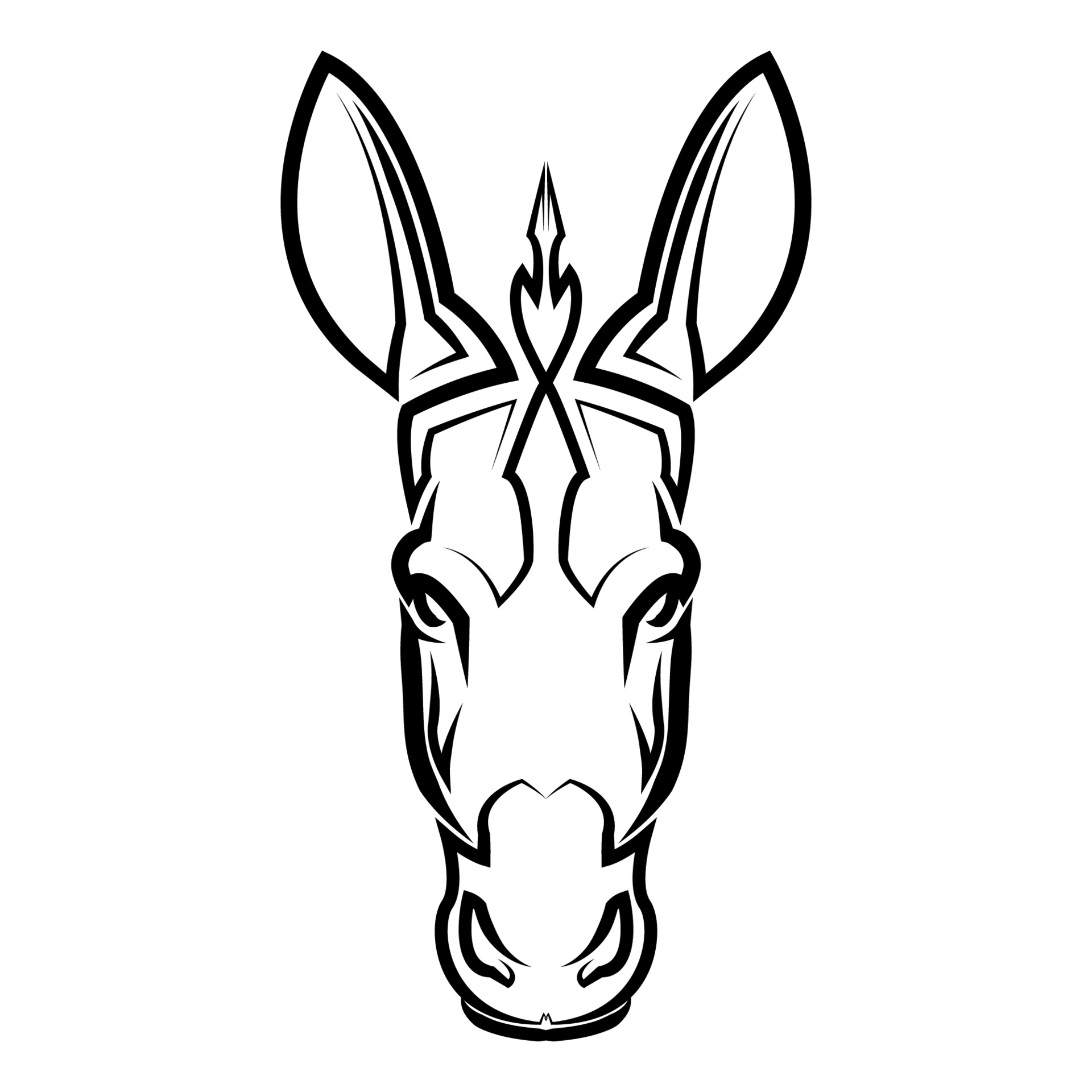 Donkey Face Template