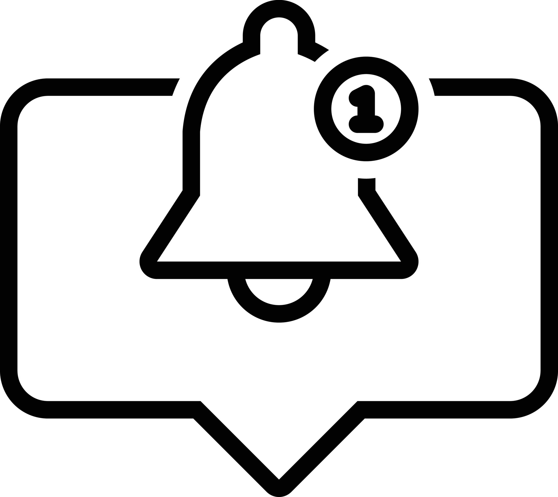 Line icon for notifications 3542730 Vector Art at Vecteezy