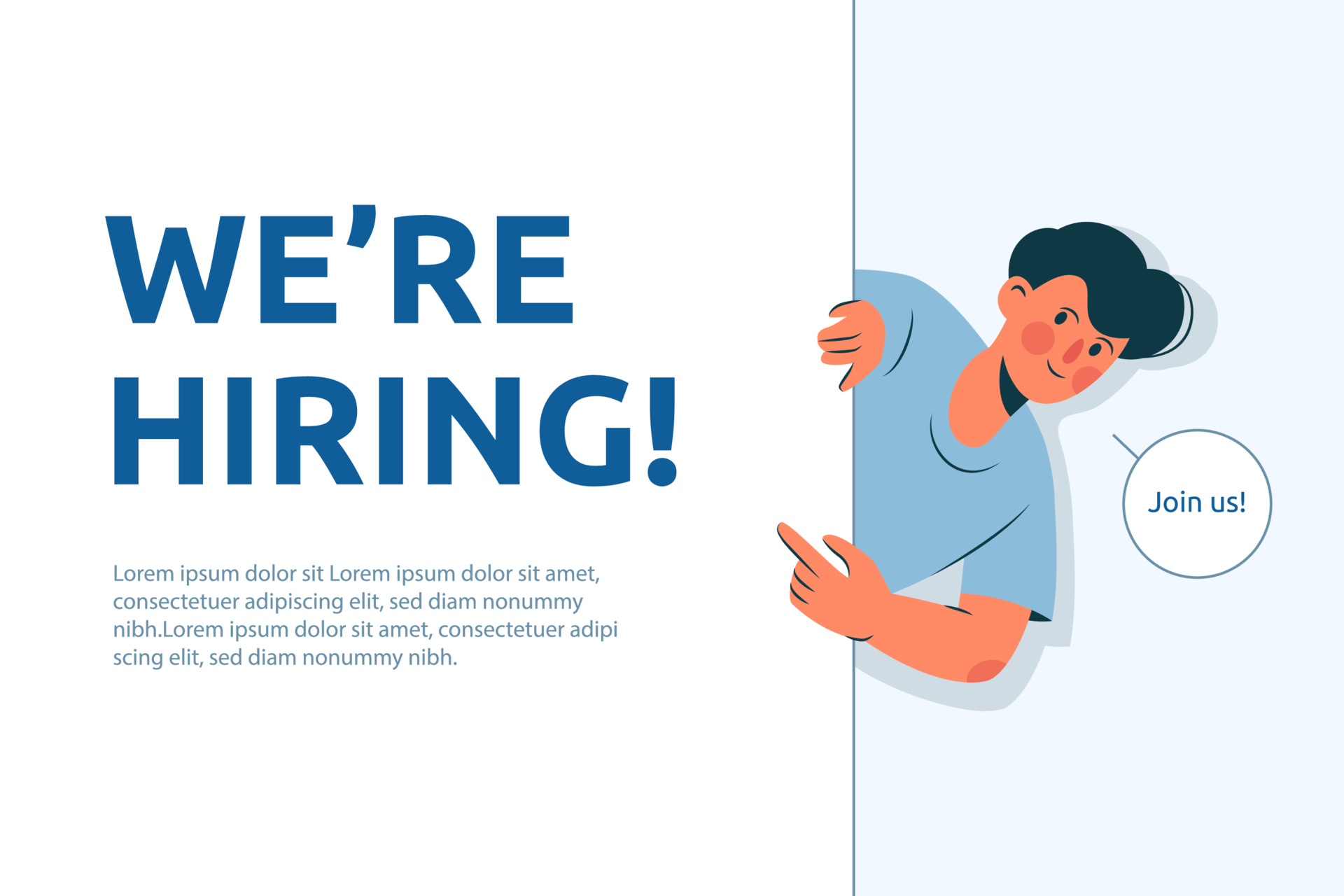 We are hiring concept in flat design 3546728 Vector Art at Vecteezy