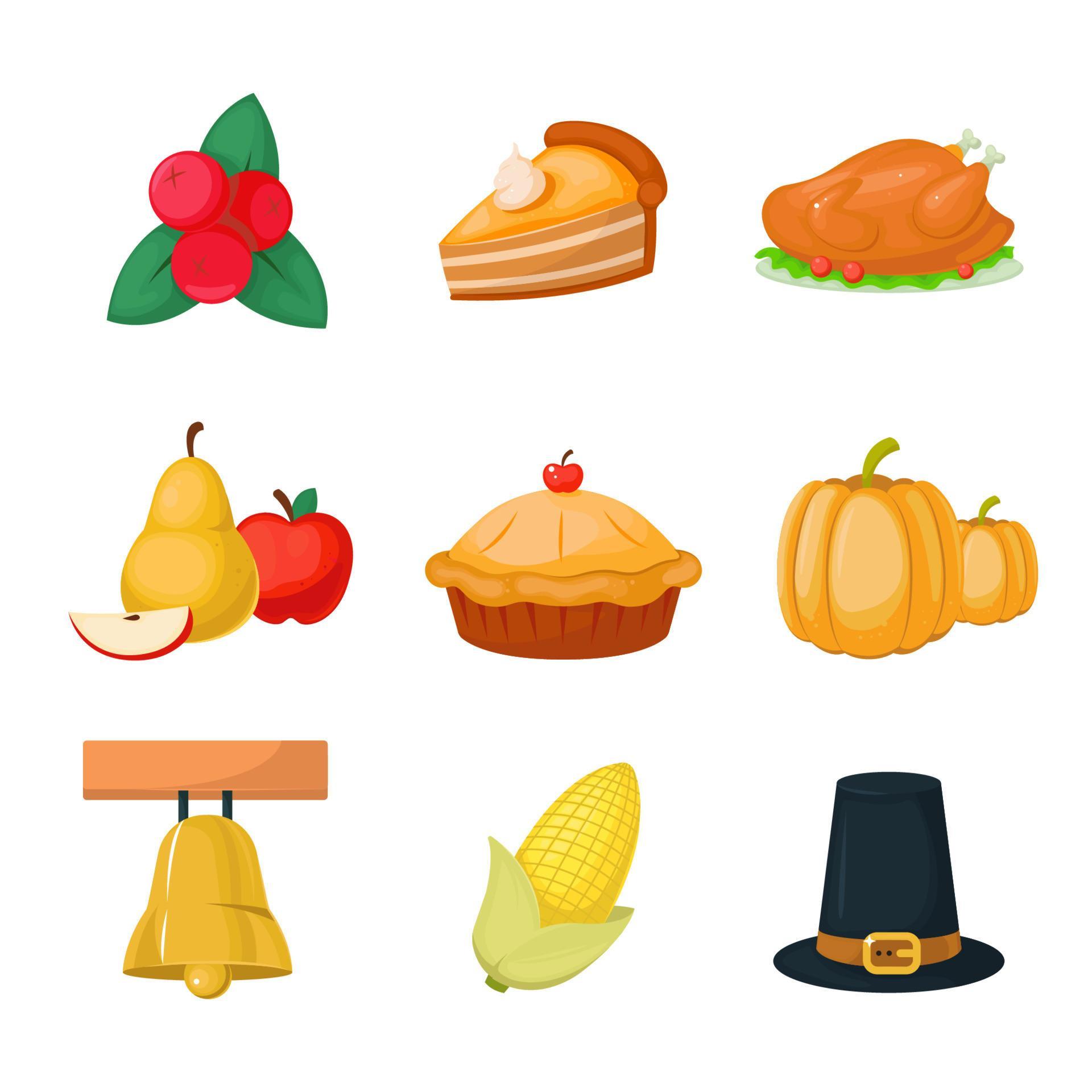 Thanksgiving Icon Collection 3549548 Vector Art at Vecteezy