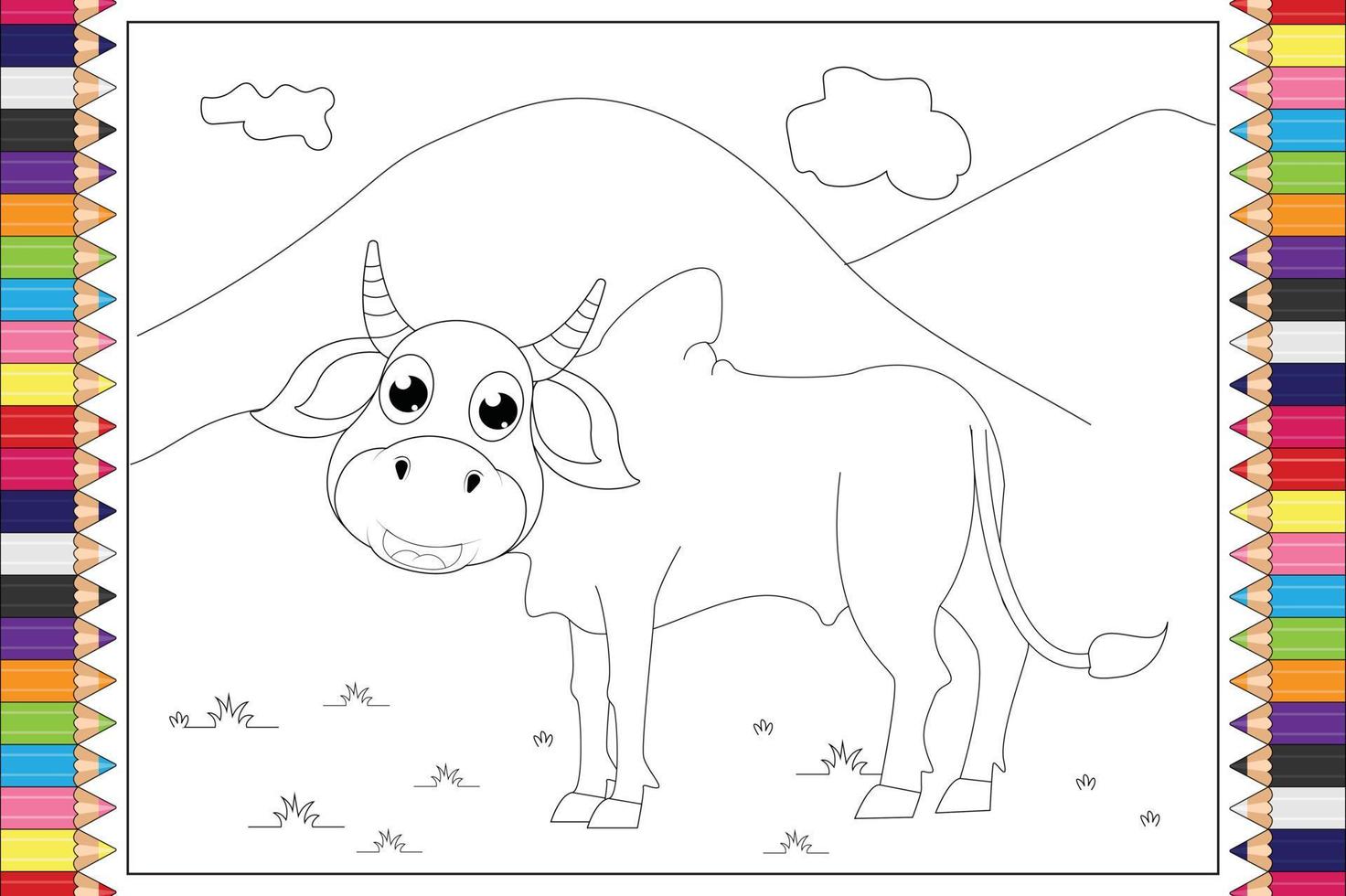 Zebu Coloring Page