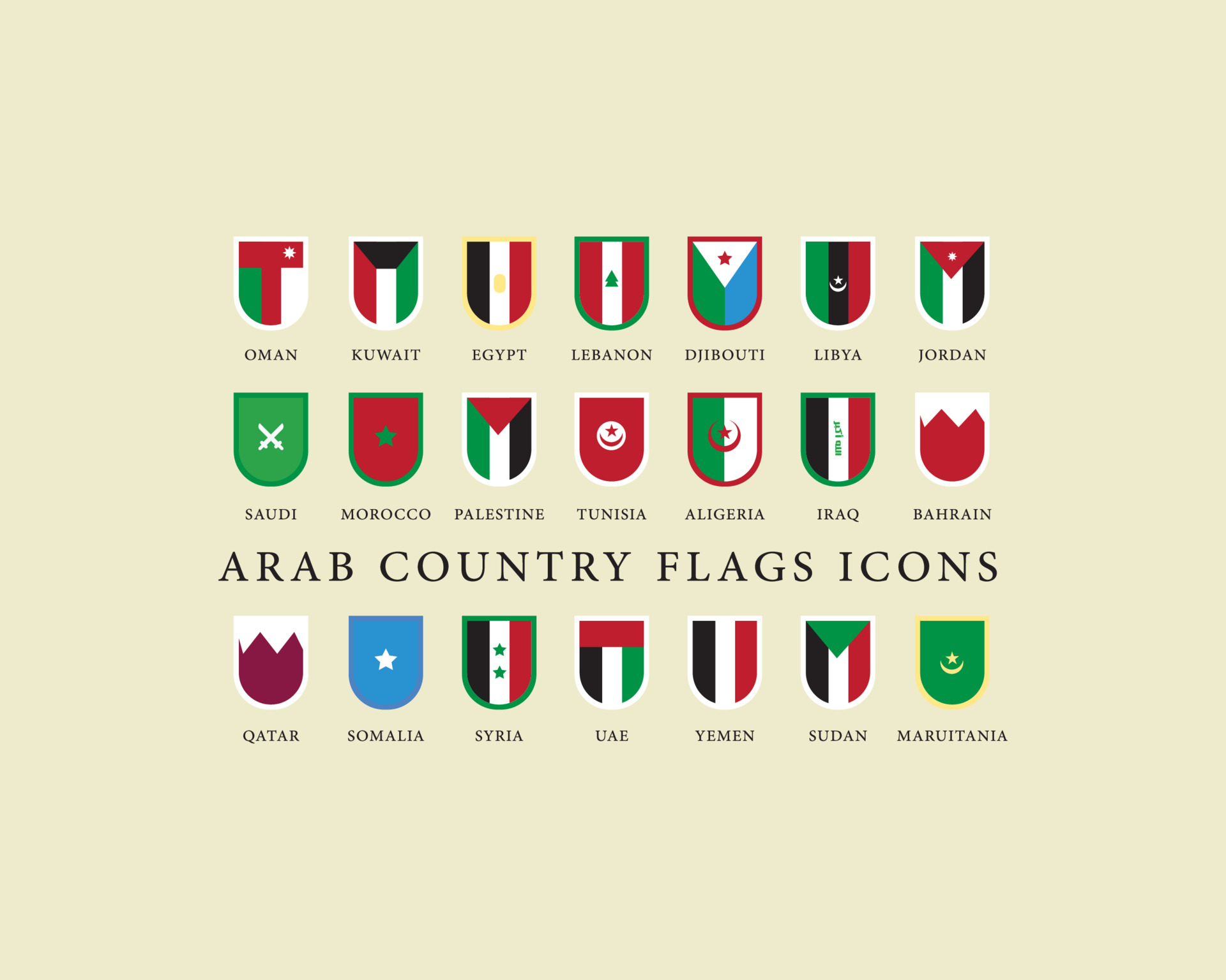 Arab Nations Flags