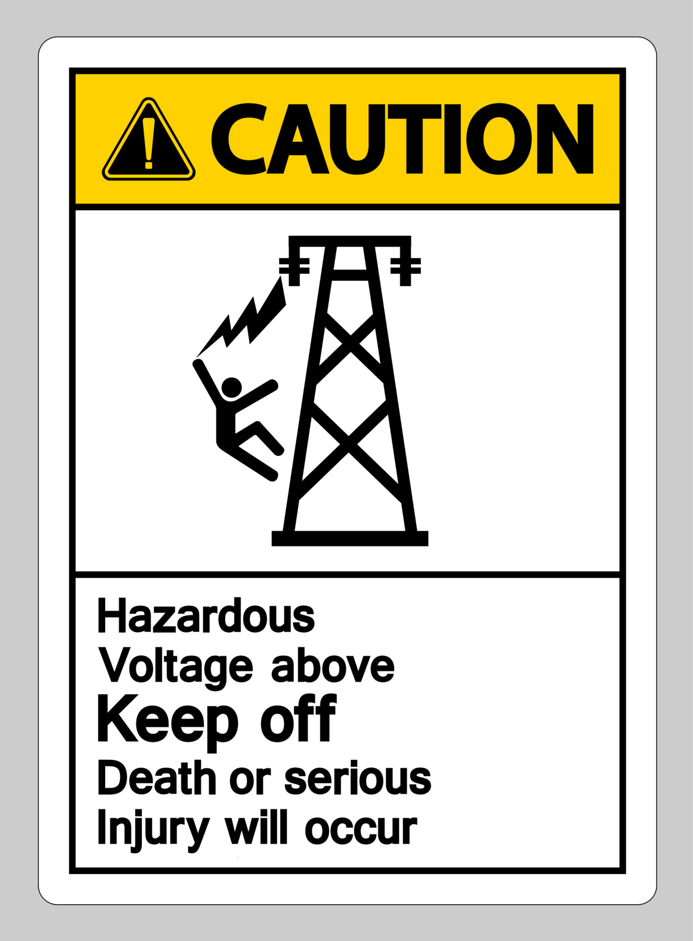 Caution Hazardous Voltage Above Keep Out Death Or Serious Injury Will caution-hazardous-voltage-above-keep-out-death-or-serious-injury-will