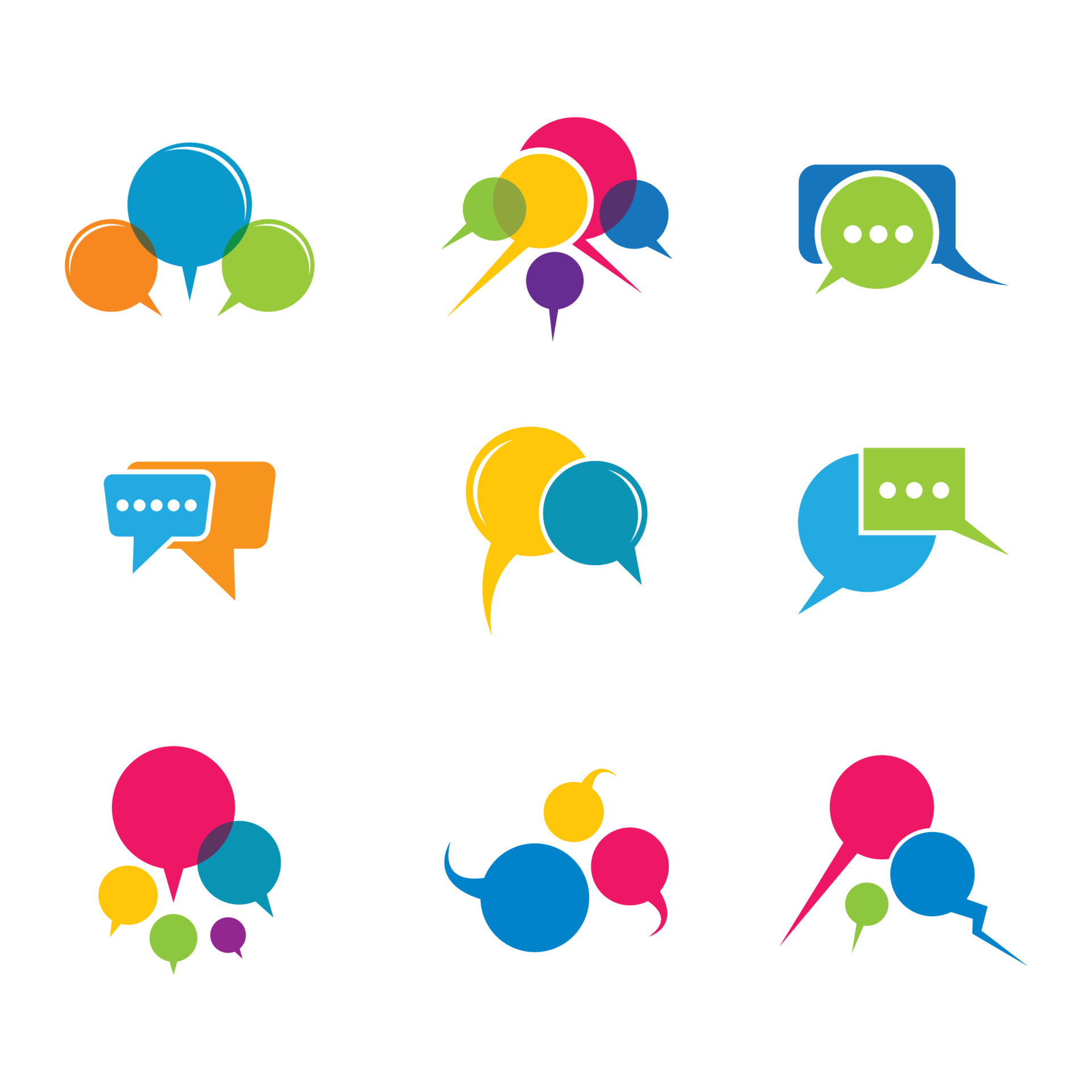 Speech bubble logo images 3553276 Vector Art at Vecteezy
