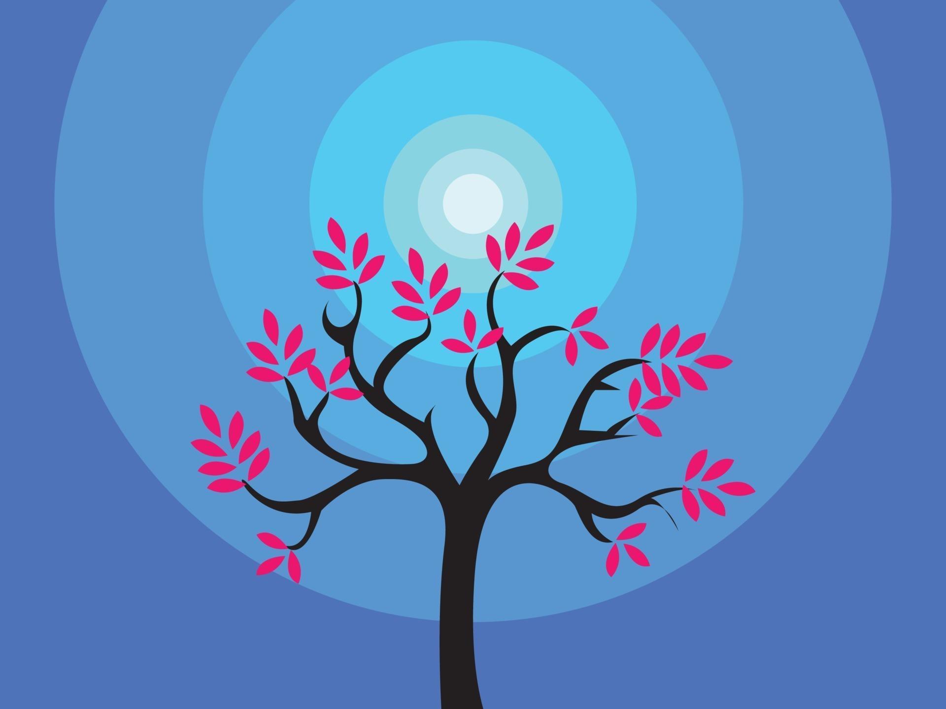 tree with flowers and birds 3555153 Vector Art at Vecteezy