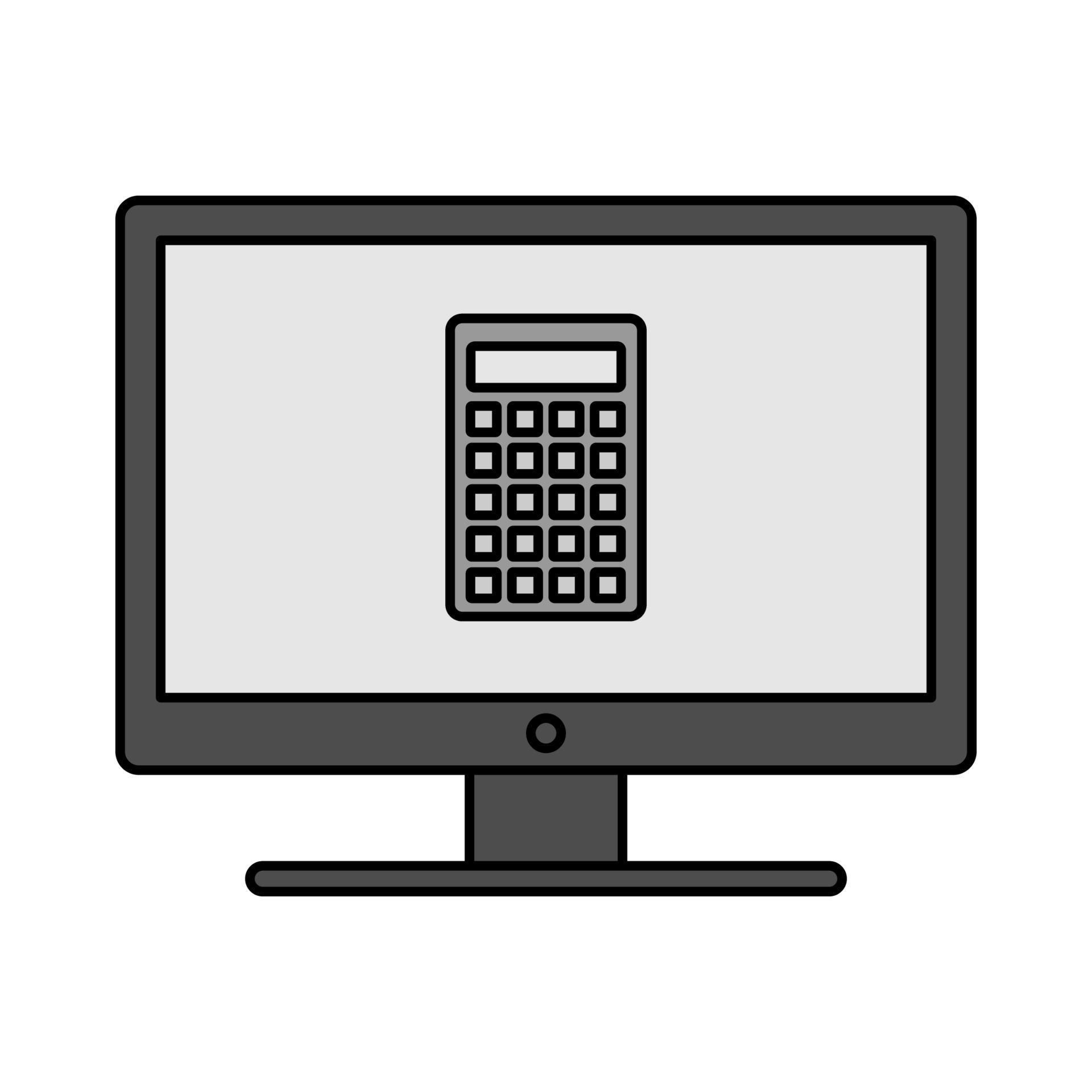 Vector of illustration of computer monitor for counting number 3559079 ...
