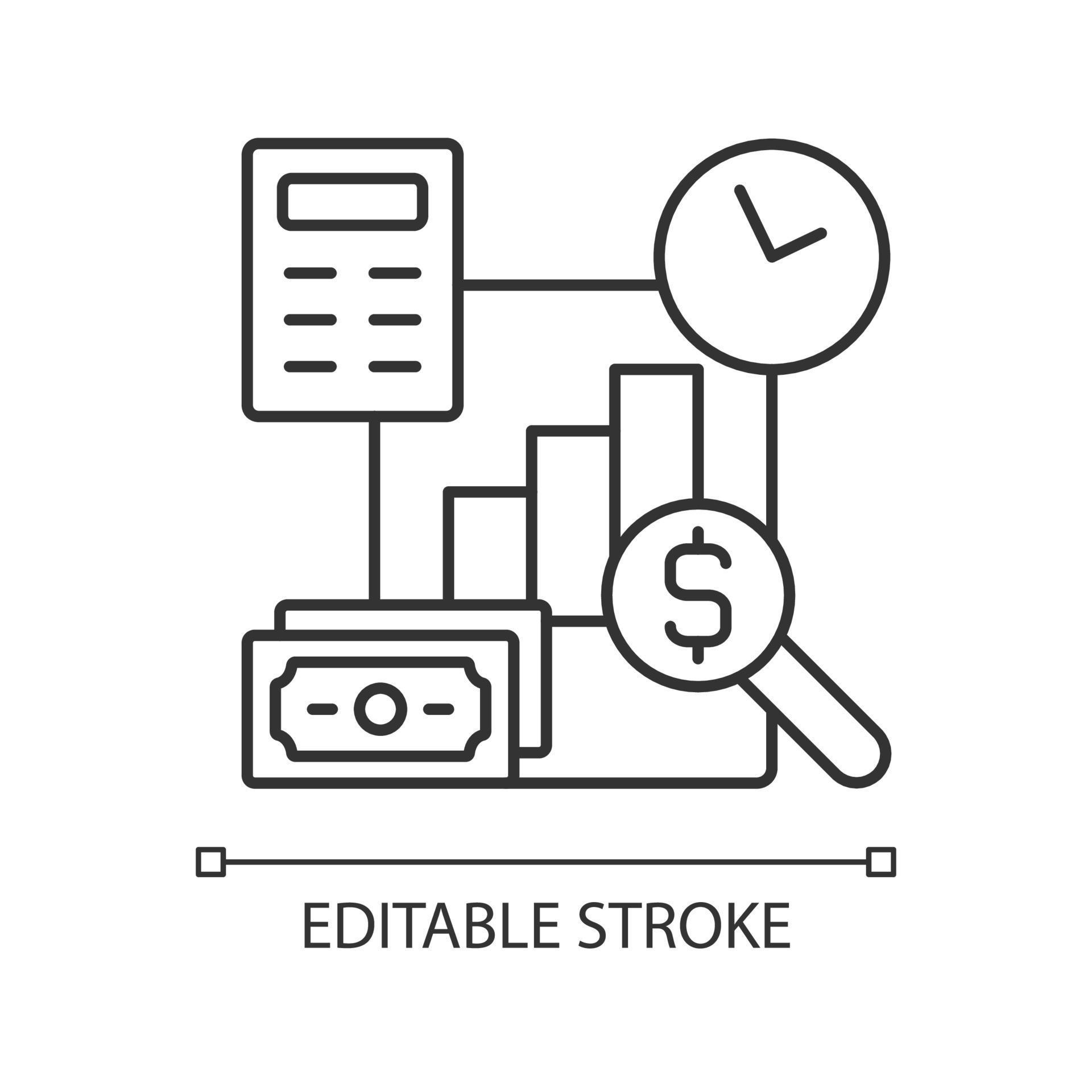 Financial management linear icon 3562232 Vector Art at Vecteezy